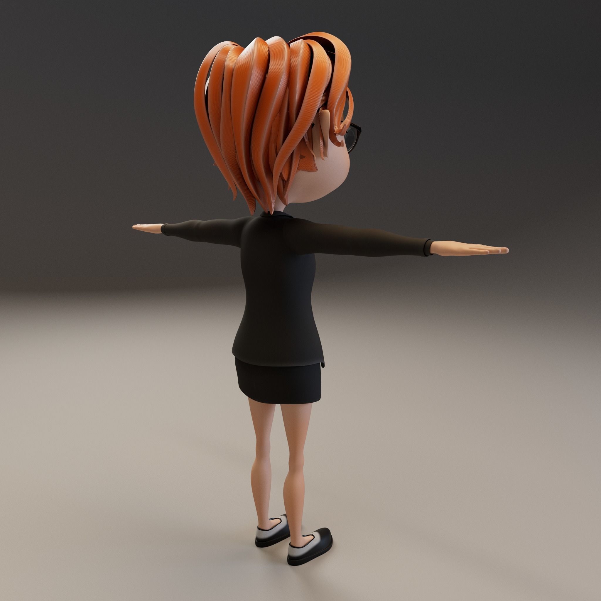 Rigged Cartoon Office Woman 3D model animated rigged | CGTrader