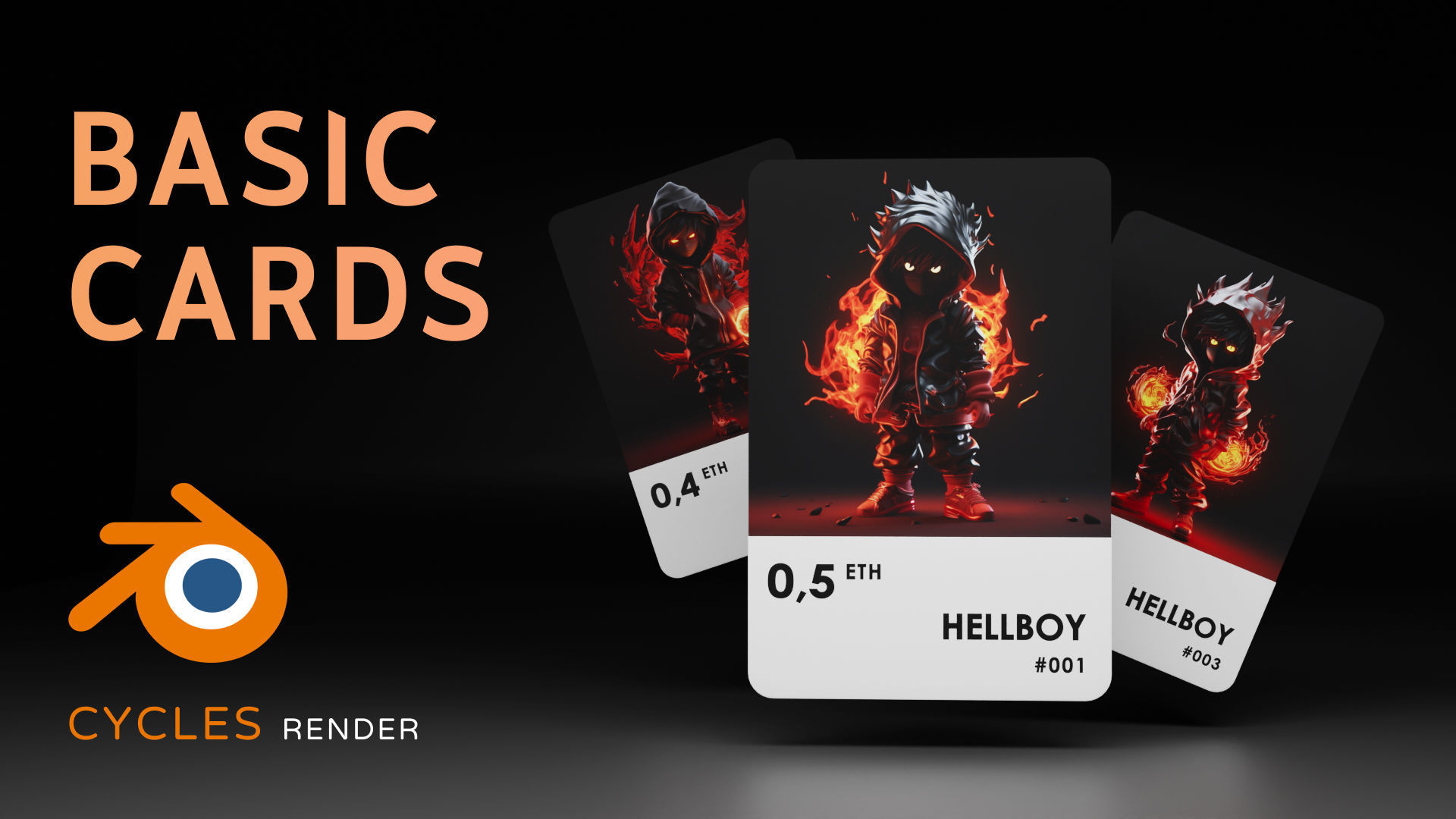 Basic cards for AI art 3D template for Blender 3D model animated | CGTrader