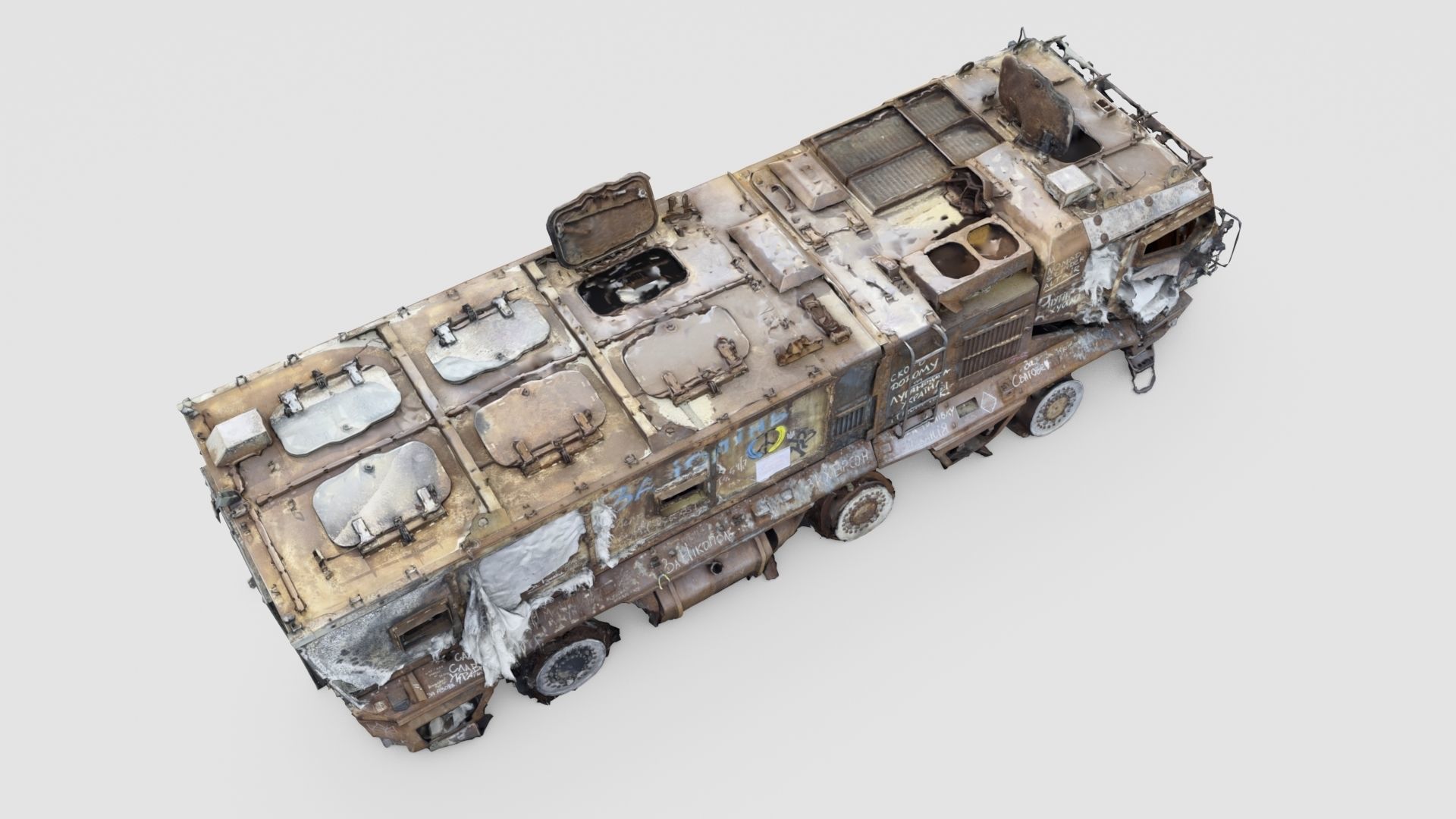 destroyed russian KAMAZ-63968 Typhoon-K MRAP 3D model | CGTrader