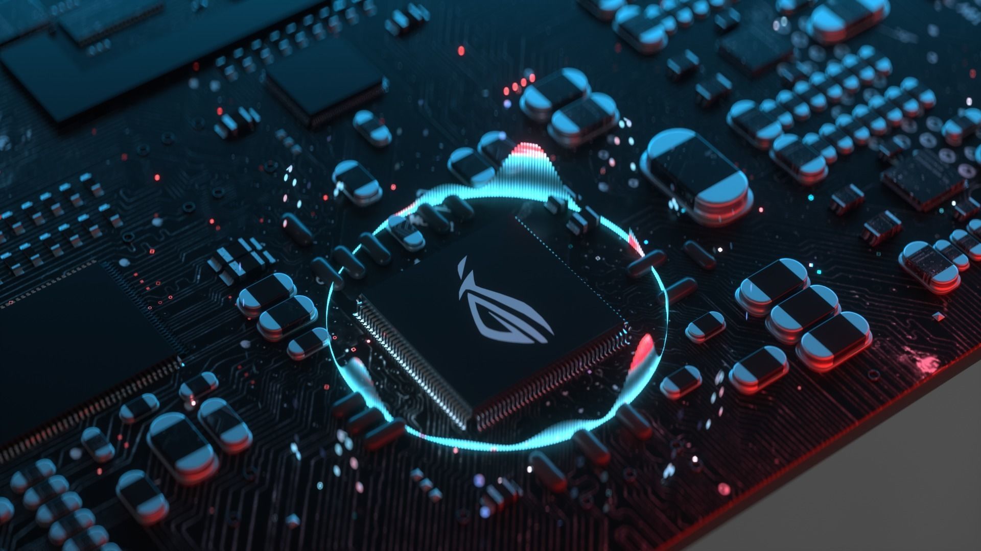 3D model chip CPU audio chip motherboard circuit board 3D model VR / AR ...