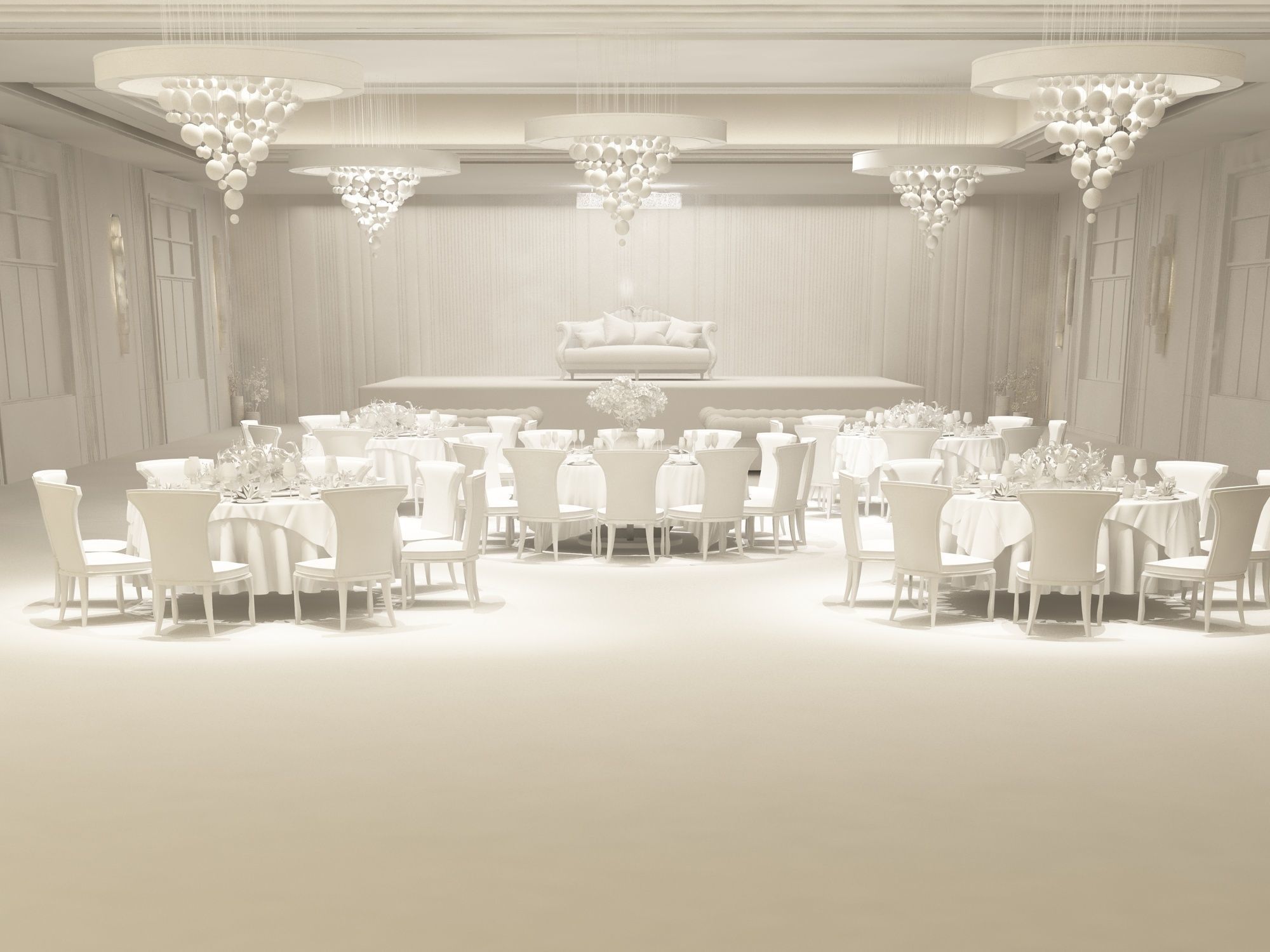 Banquet hall Modern Wedding Hall 3D model | CGTrader