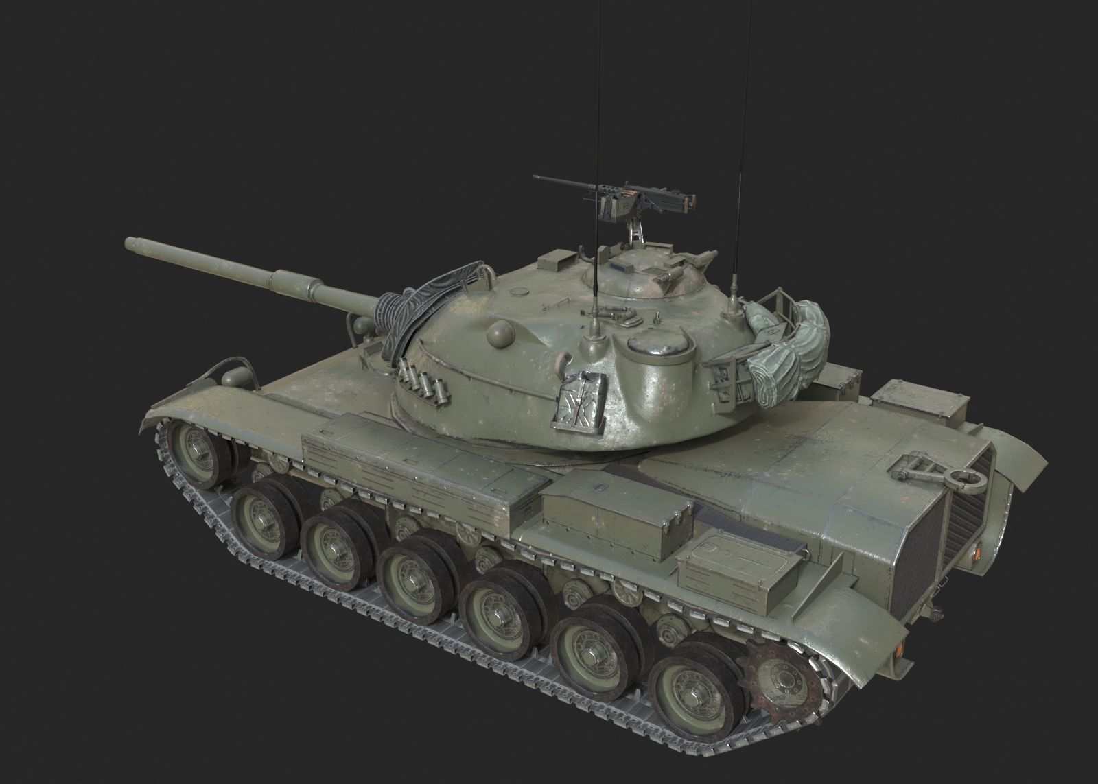 3D model 3 coatings of Taiwan CM11 M48H Brave Tiger Main Battle Tank VR ...