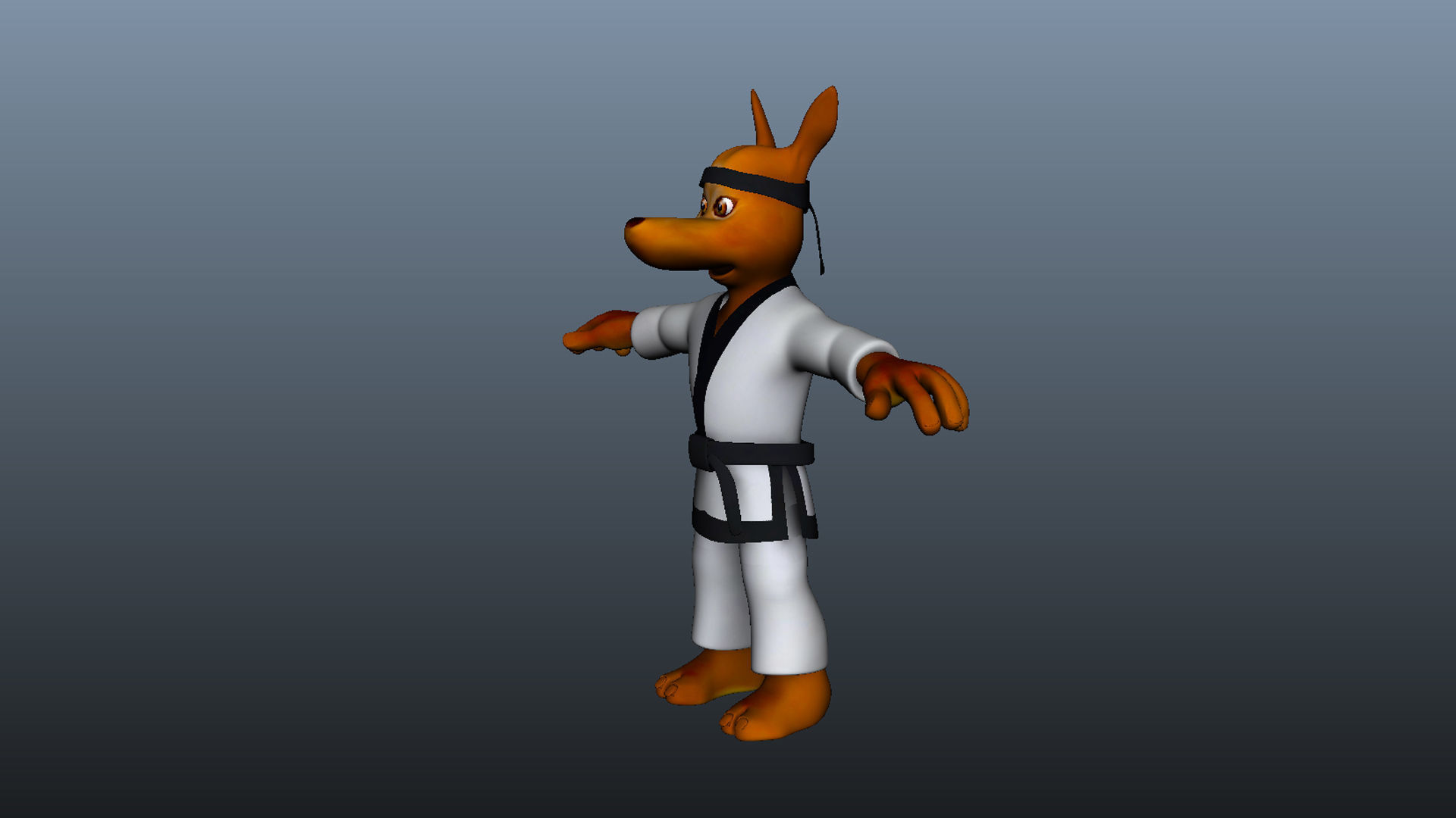 Taekwondo Kangaroo martial artist boxer artist 3D model | CGTrader