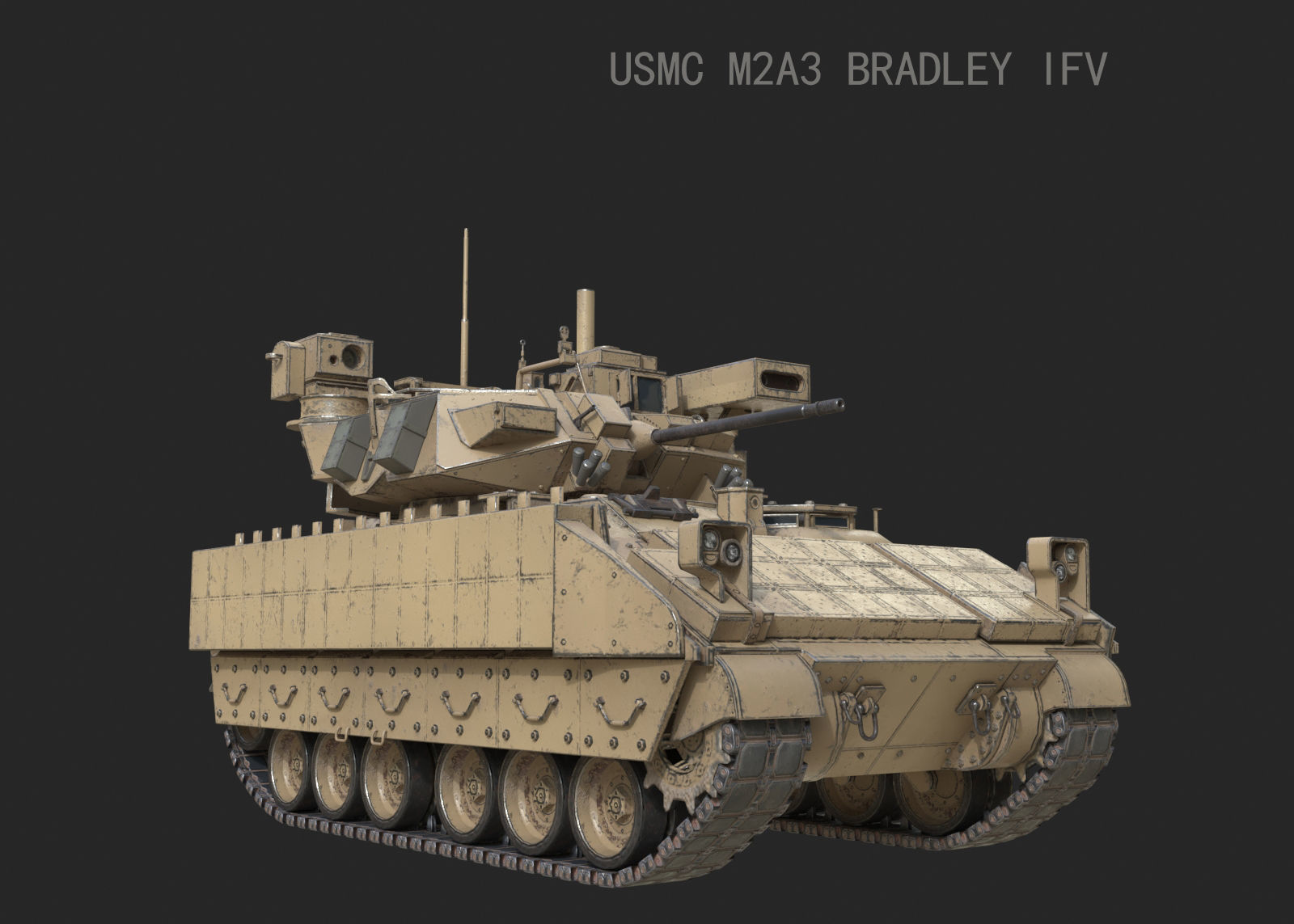 3D model 3 coatings of USA M2A3 M2 Bradley Infantry Fighting Vehicle VR ...