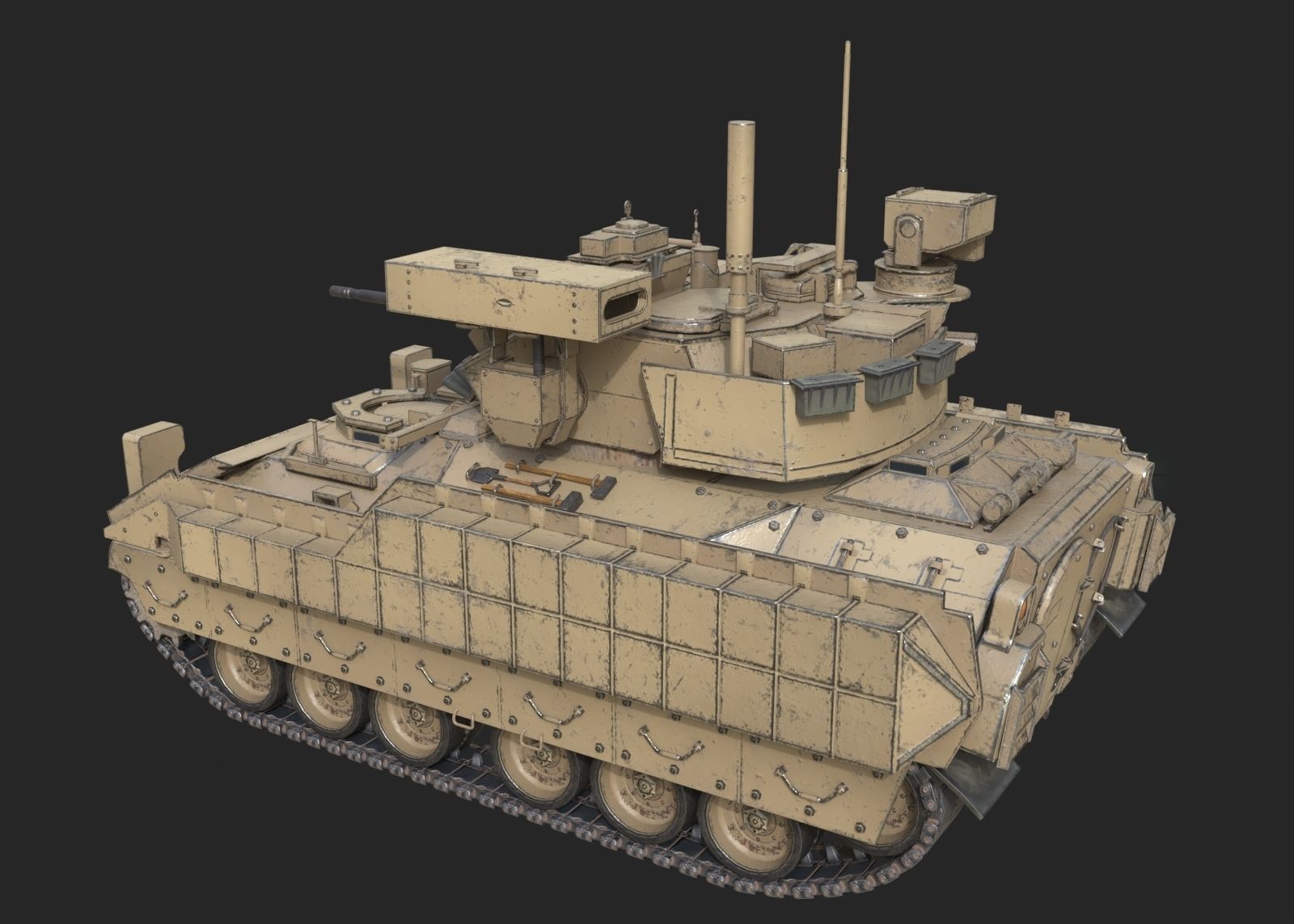 3D model 3 coatings of USA M2A3 M2 Bradley Infantry Fighting Vehicle VR ...