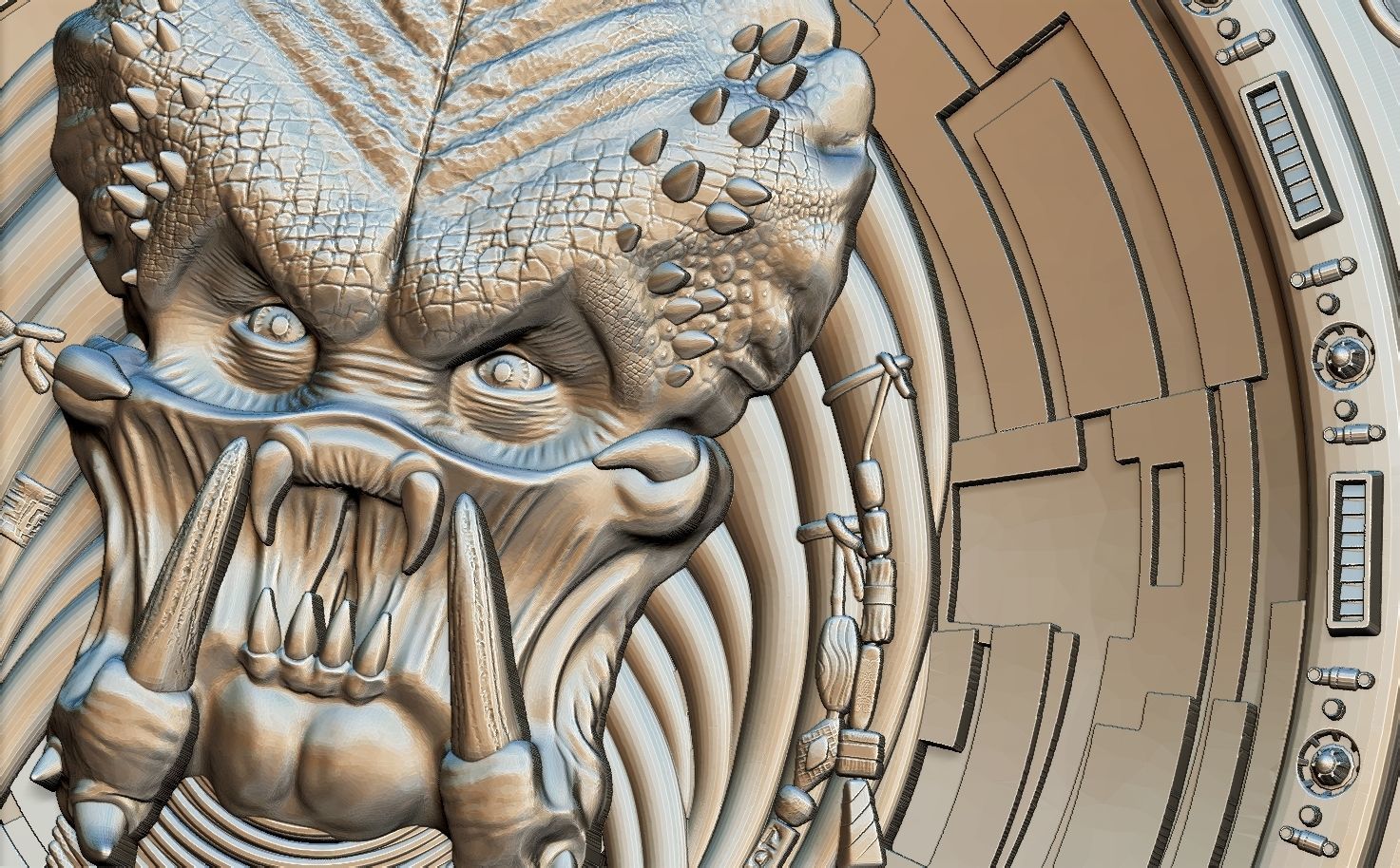 HM Predator Keychain 3D model 3D printable | CGTrader