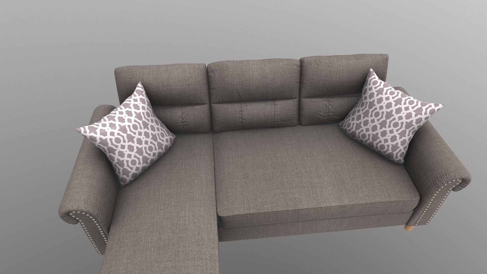 Sofa Set L Shape Fabric 3D model | CGTrader