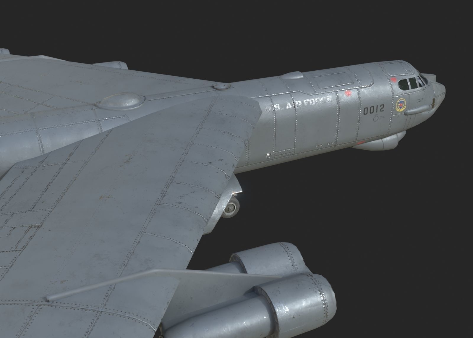 3D model USA Air Force B52H Stratofortress strategic bomber VR / AR ...
