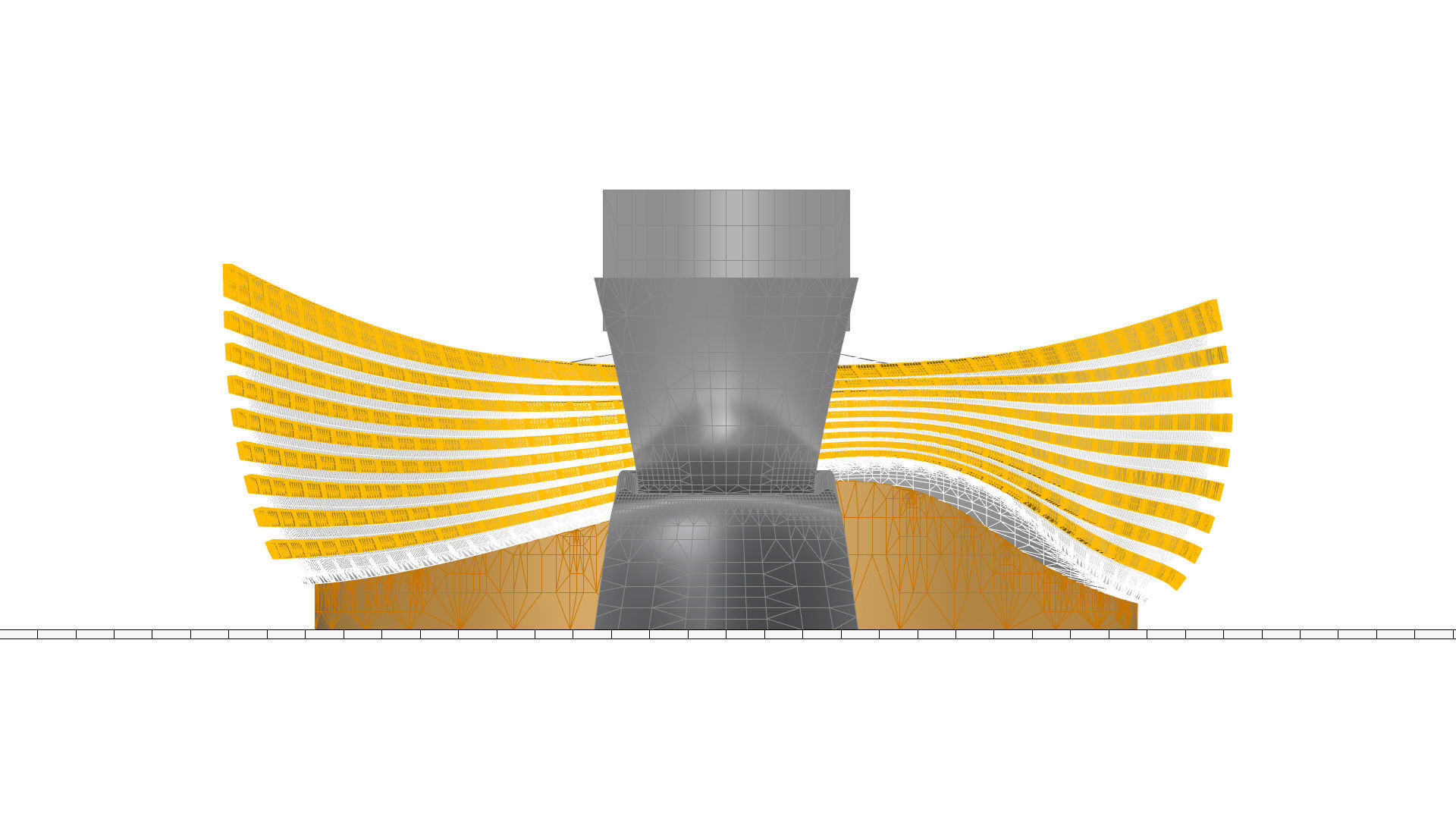 Parametric Wavy Reception Desk 3D model | CGTrader