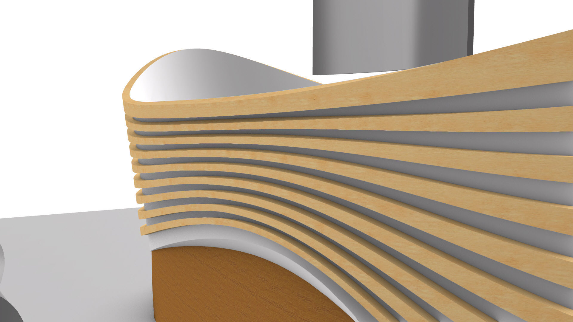 Parametric Wavy Reception Desk 3D model | CGTrader