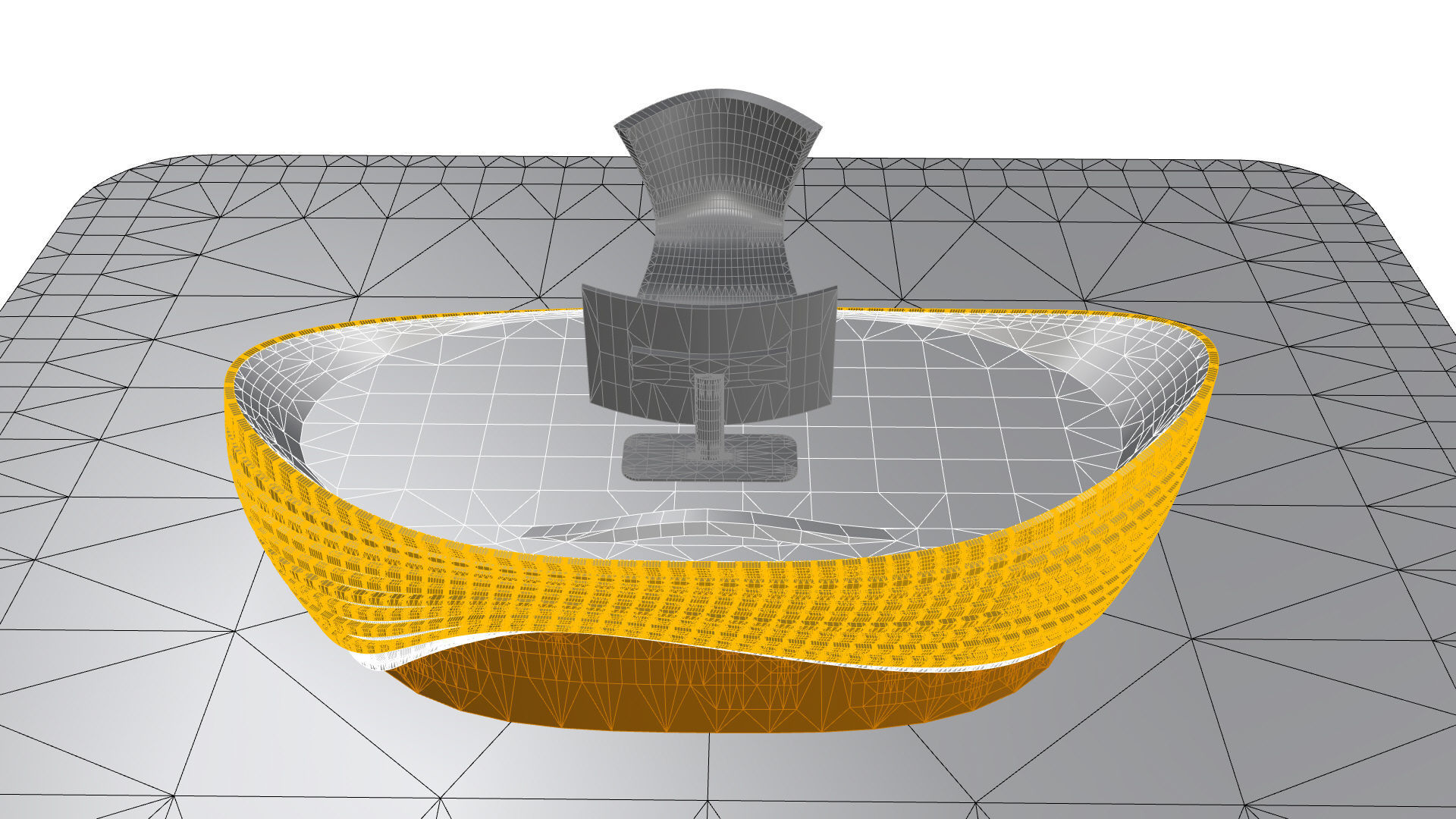 Parametric Wavy Reception Desk 3D model | CGTrader