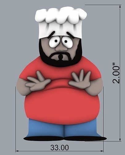 COOK MAN 3D model 3D printable | CGTrader