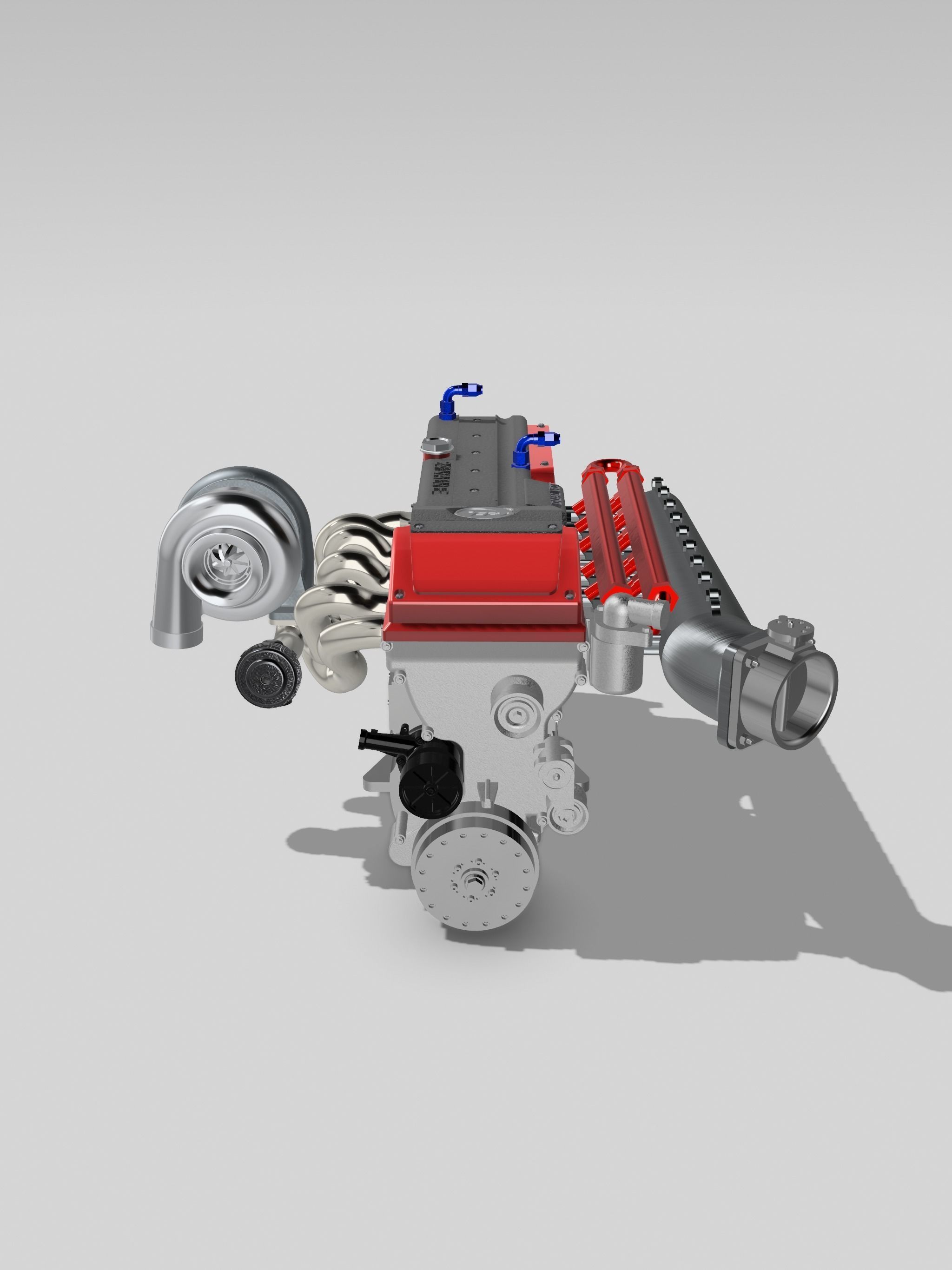 3D model Ford Barra Turbo Engine LOW POLY VR / AR / low-poly | CGTrader