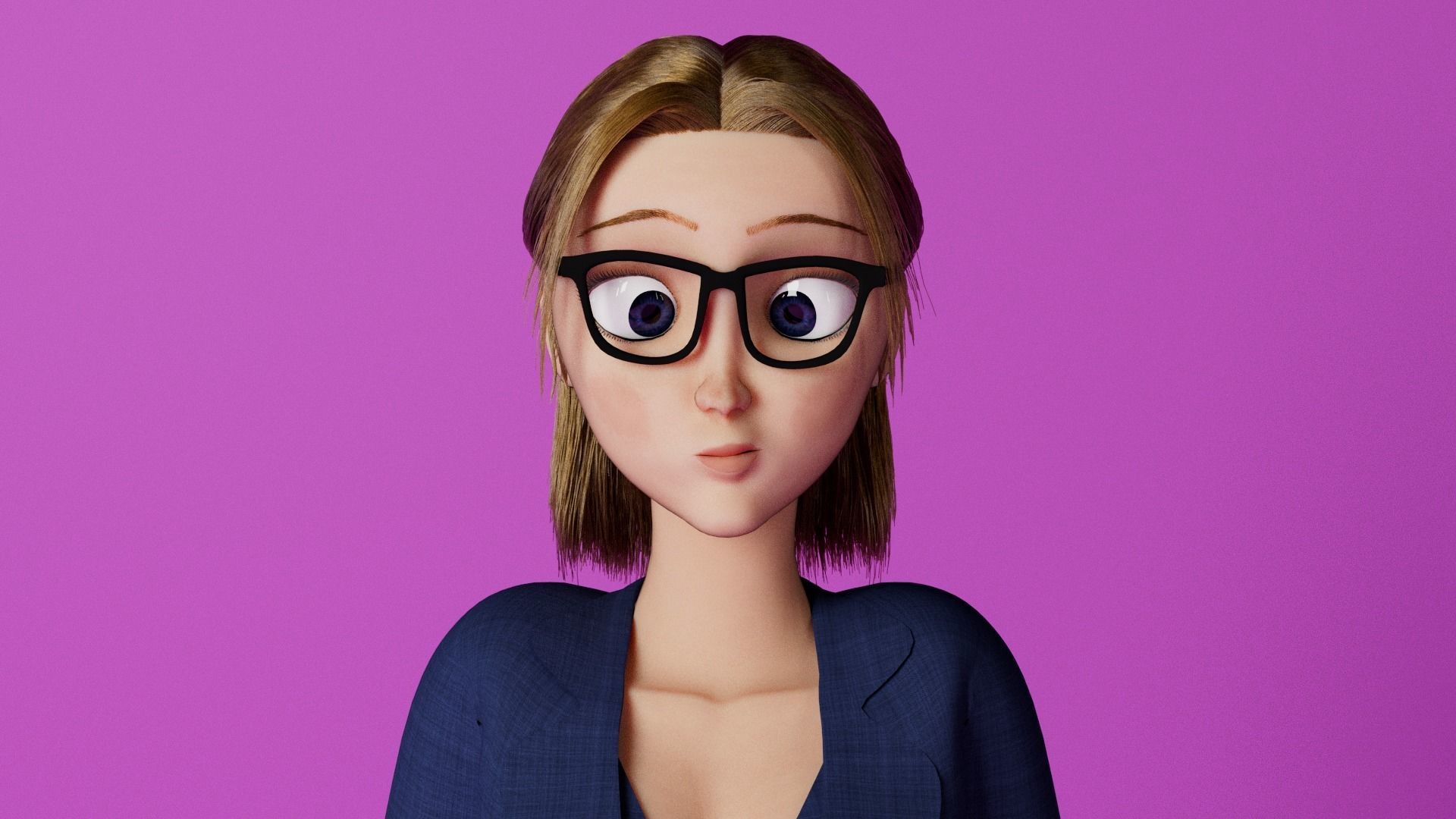 Cartoon WomanCharacter Rigged 3D model 3D model rigged | CGTrader