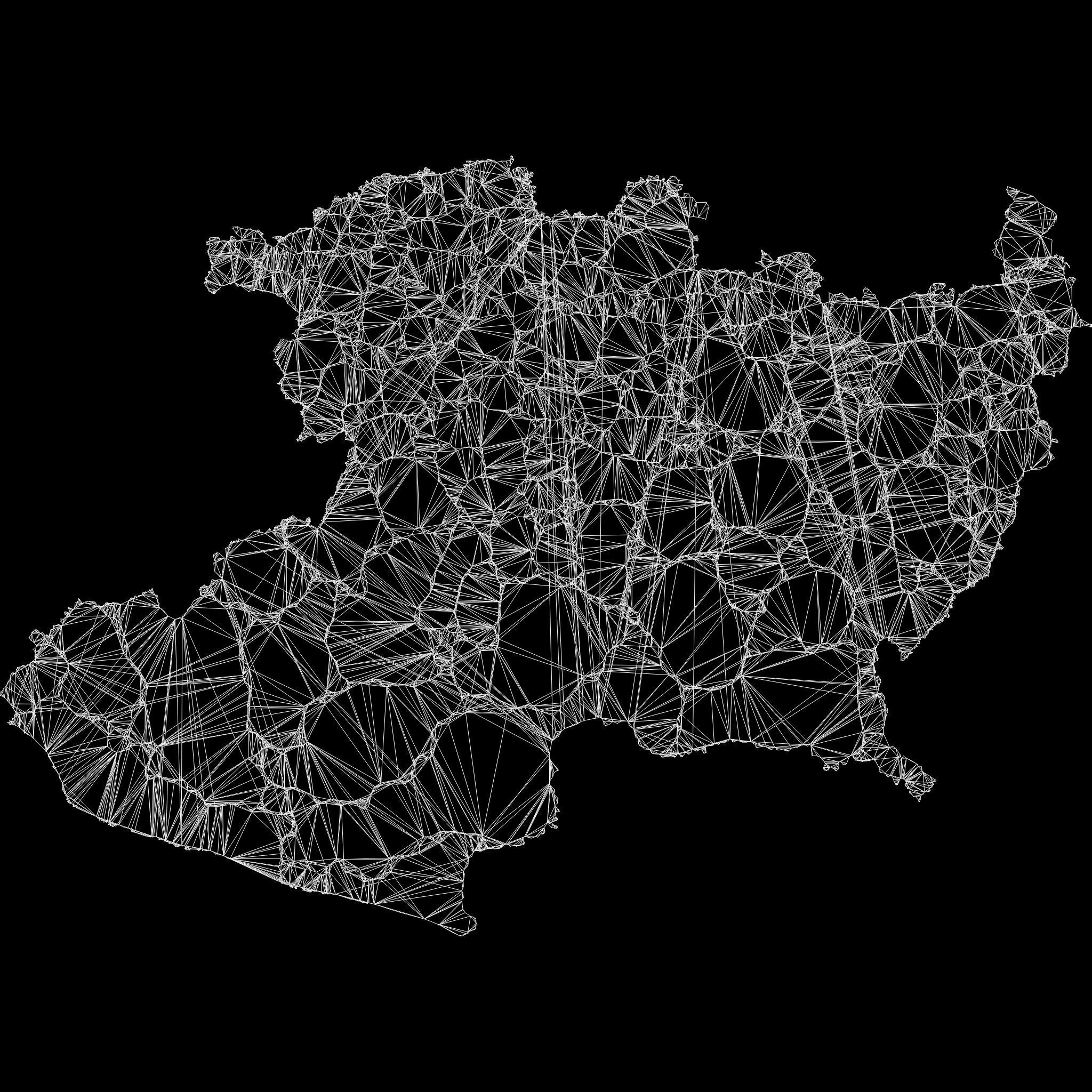 Michoacan Mexico map region geography political geographic 3D model ...