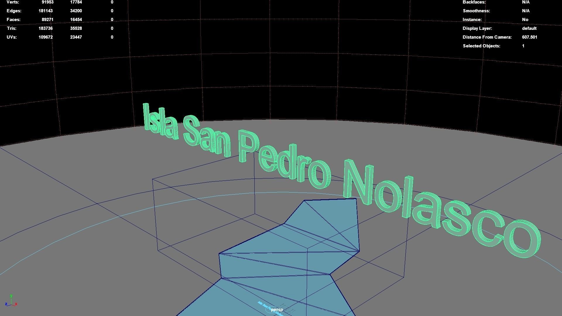 Isla San Pedro Nolasco Mexico map region geography political 3D model ...