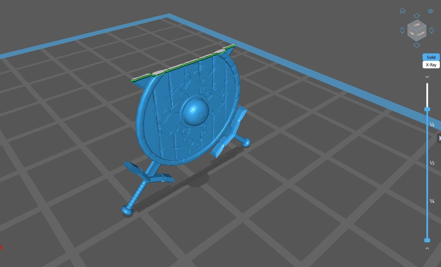 Shield with Swords 3D model 3D printable | CGTrader