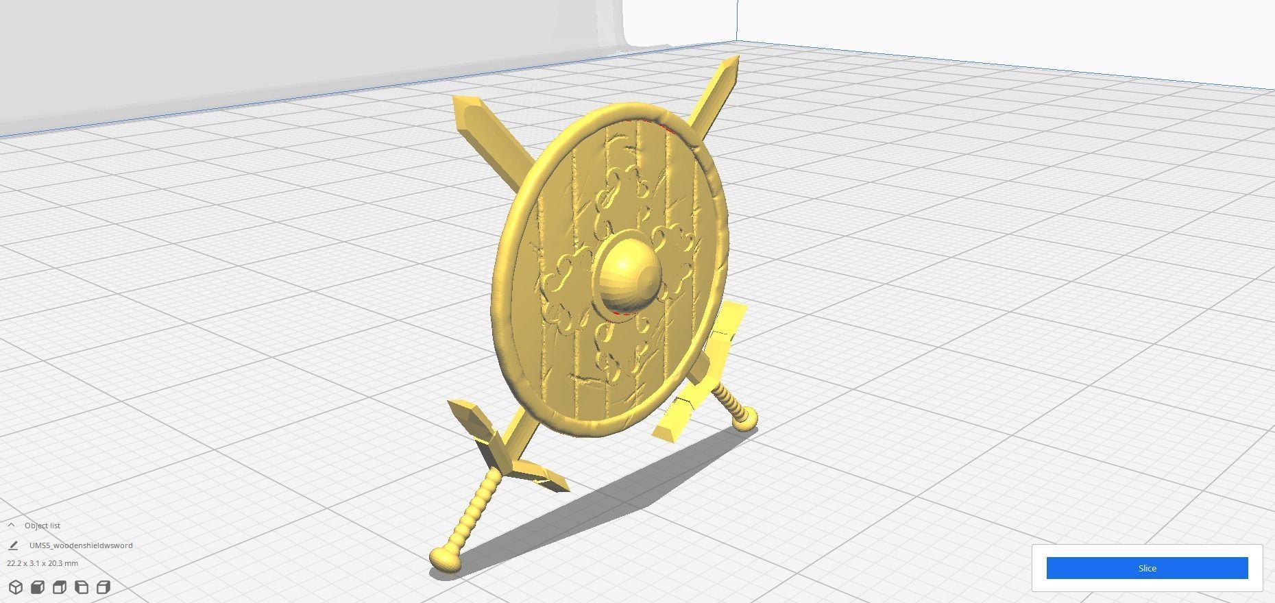 Shield with Swords 3D model 3D printable | CGTrader