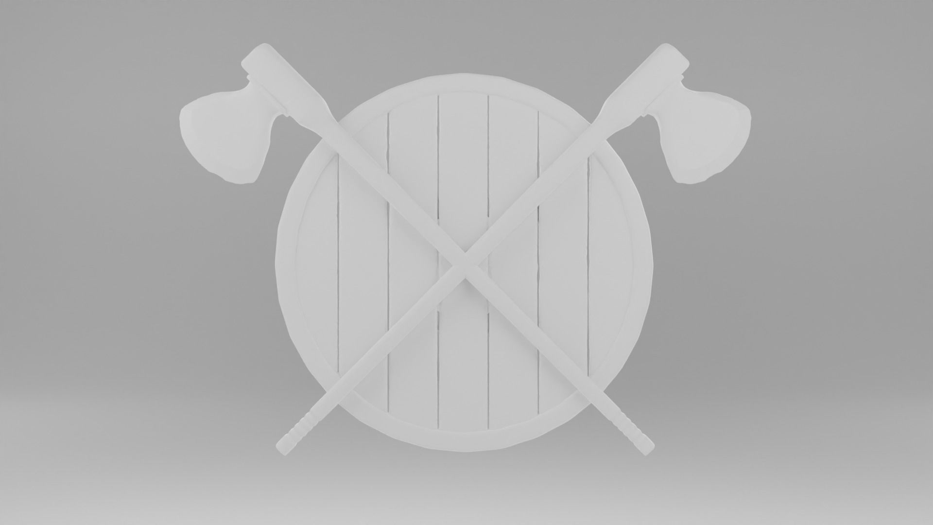 Shield with Axes 3D model 3D printable | CGTrader