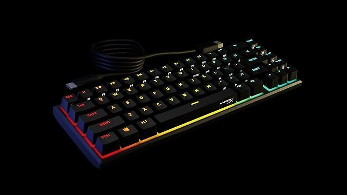 HyperX Alloy Origins 65 RGB Mechanical Gaming Keyboard 3D model | CGTrader