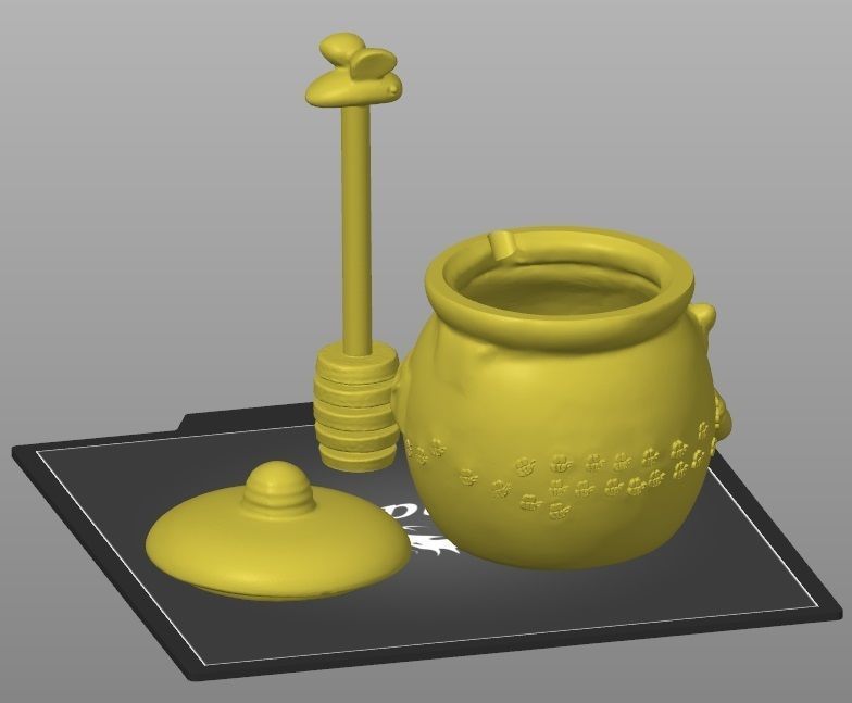 winnie the pooh honey jar 3D model 3D printable | CGTrader