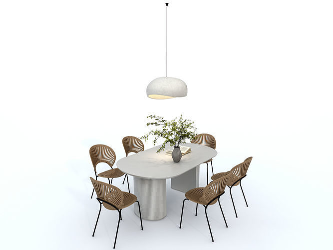 Dining Table Set 3D model | CGTrader