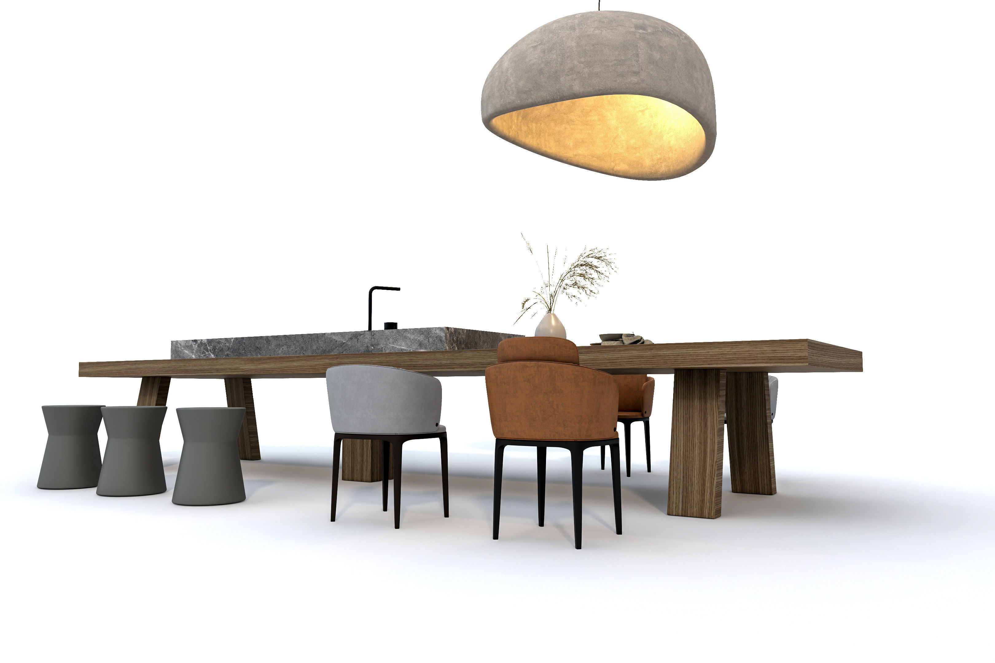 Dining Table Set 3D model | CGTrader