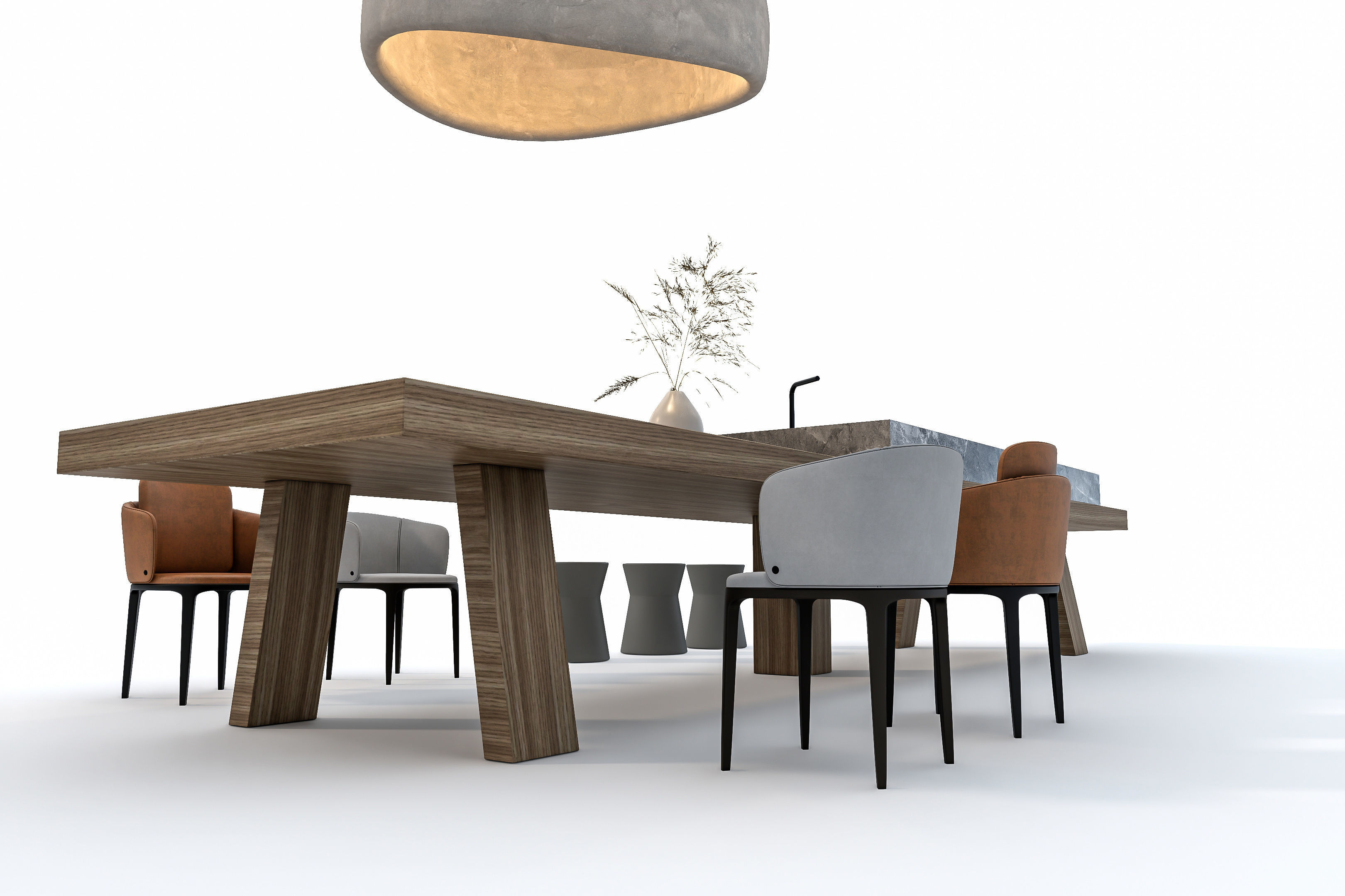 Dining Table Set 3D model | CGTrader