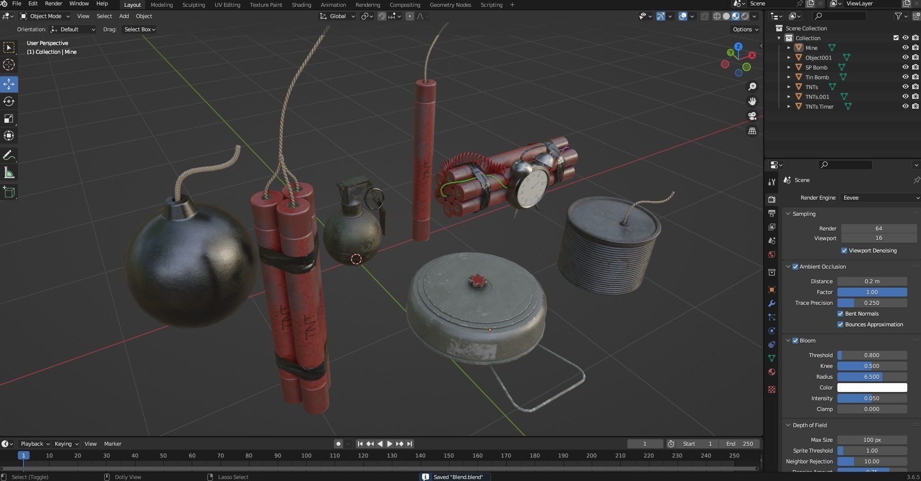 3D model Explosive 7 Pack VR / AR / low-poly | CGTrader