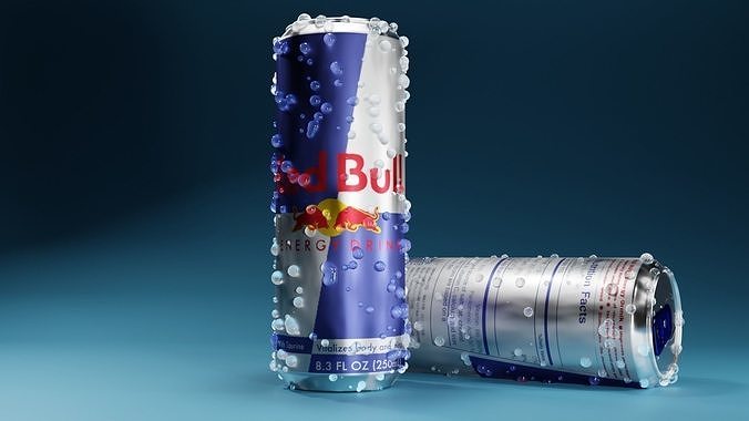 realistic redbull can 3D model | CGTrader