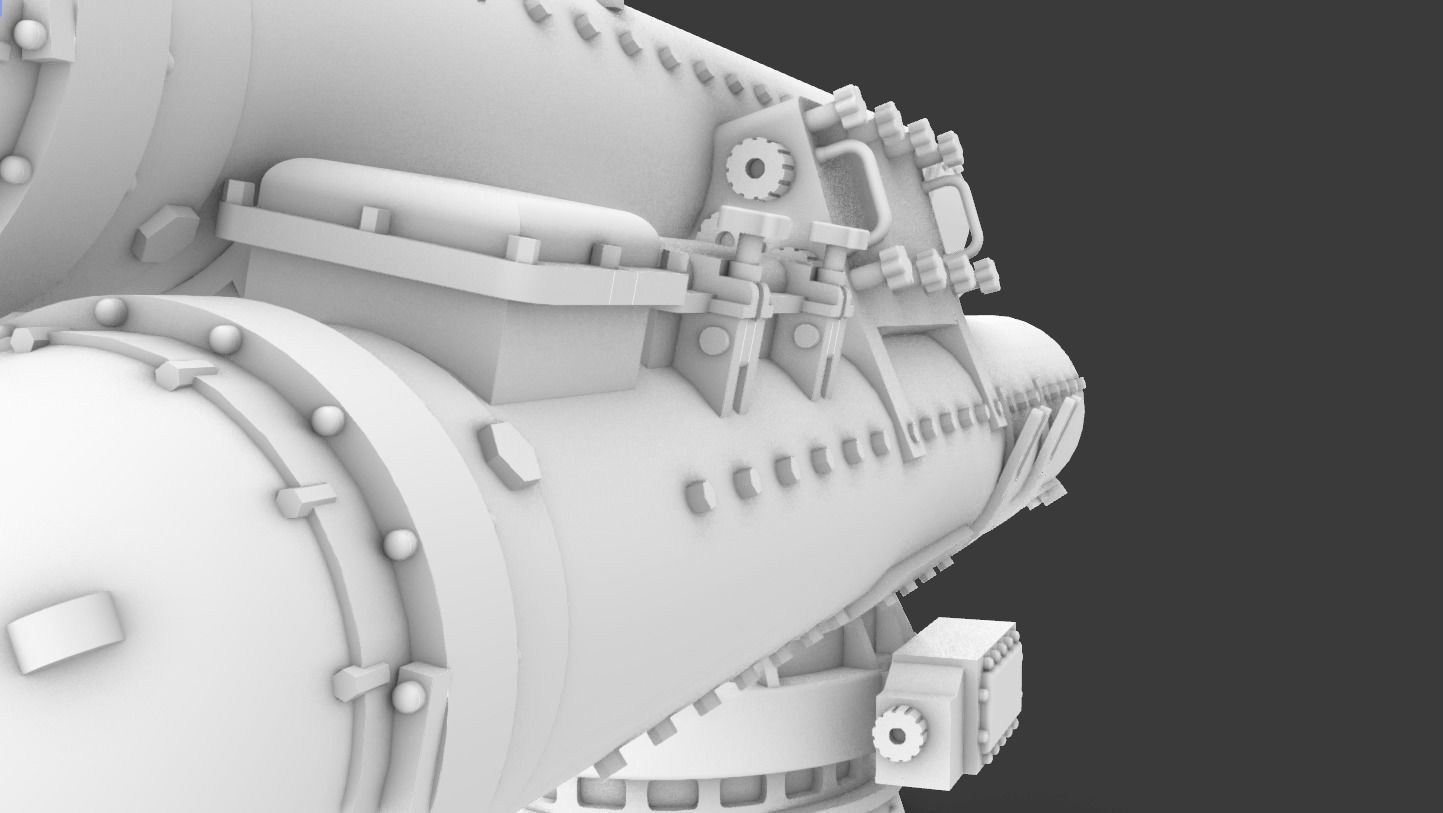 3D model Naval Artillery and Torpedo Systems - 4 Weapon Models VR / AR ...