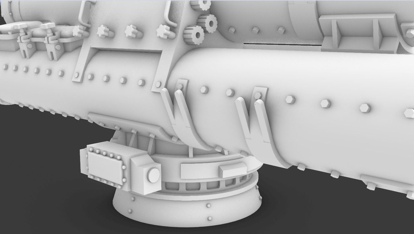 3D model Naval Artillery and Torpedo Systems - 4 Weapon Models VR / AR ...