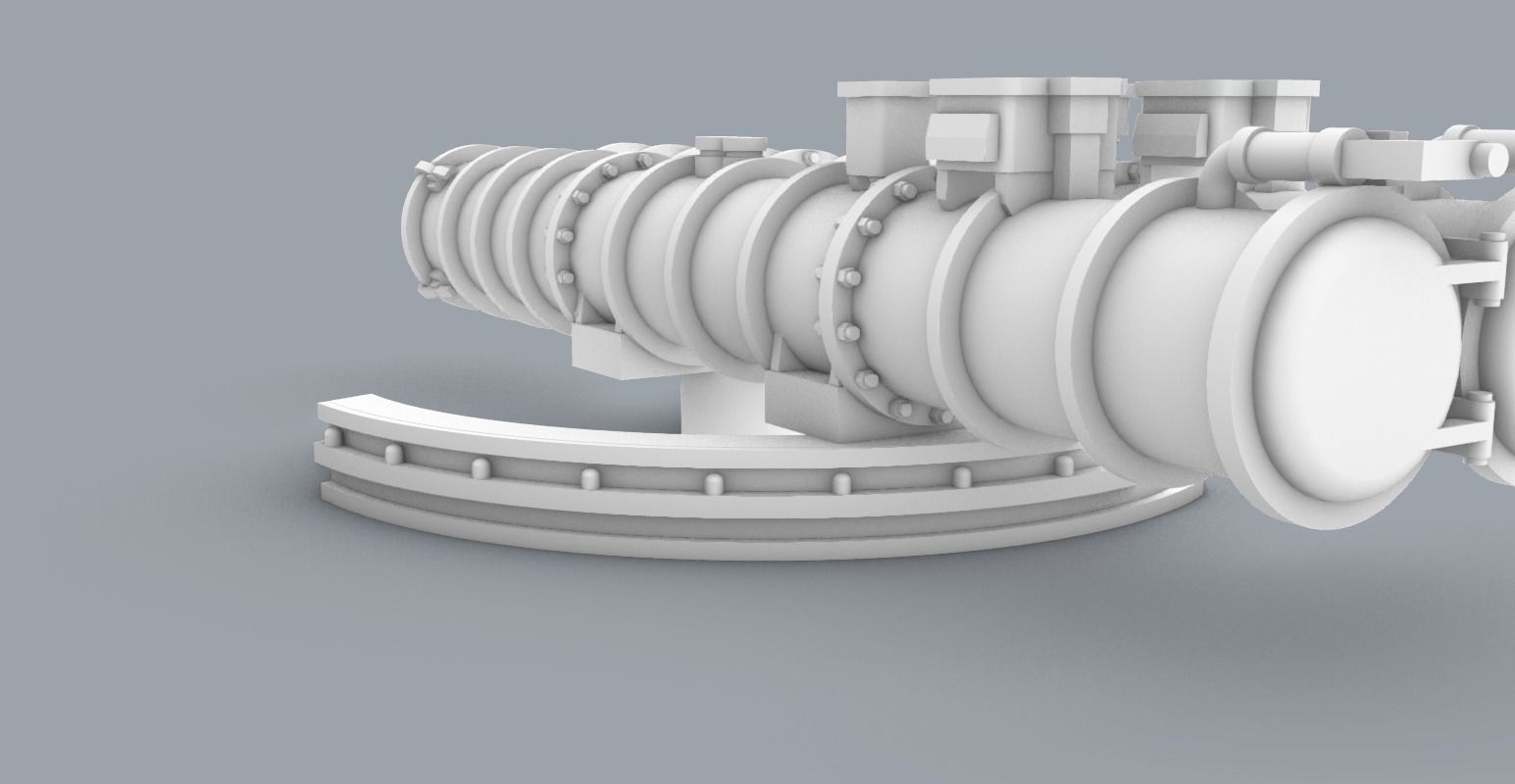 3D model Naval Artillery and Torpedo Systems - 4 Weapon Models VR / AR ...