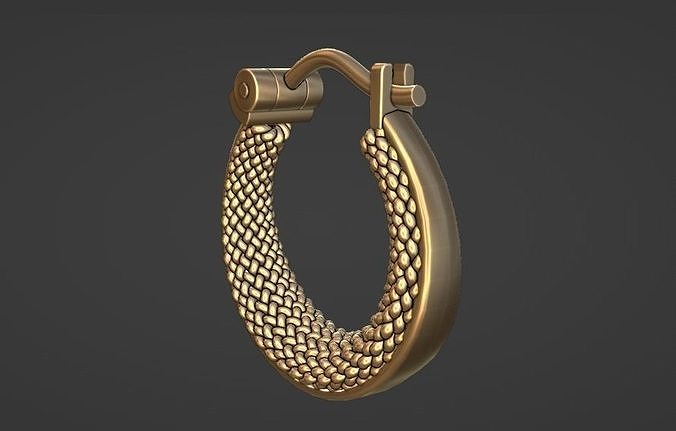 hoop earring 3D model 3D printable | CGTrader