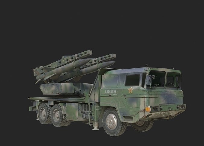 3D model PLA HQ-12 HQ12 KS-1 KS1 Kaishan-1 SURFACE-TO-AIR MISSILE SYSTEM VR / AR / low-poly ...