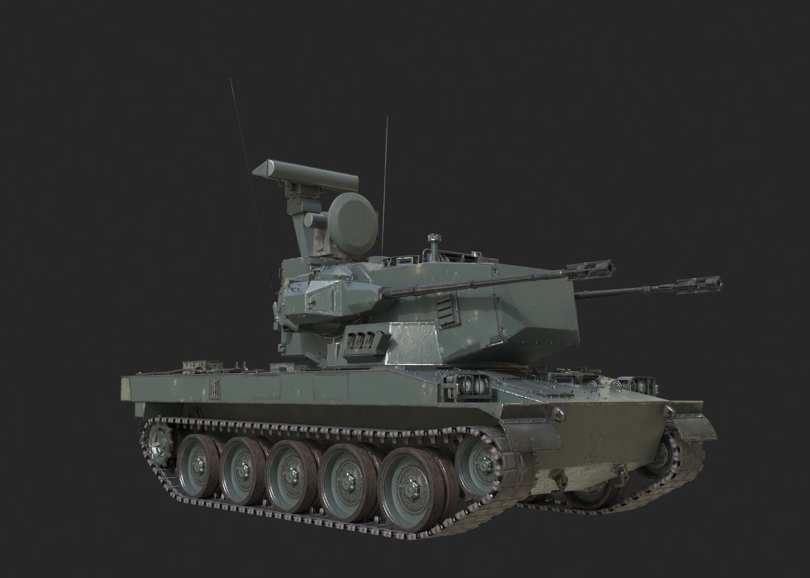 3D model 2 coatings of JSDF Type 87 self-propelled anti-aircraft gun VR / AR / low-poly | CGTrader