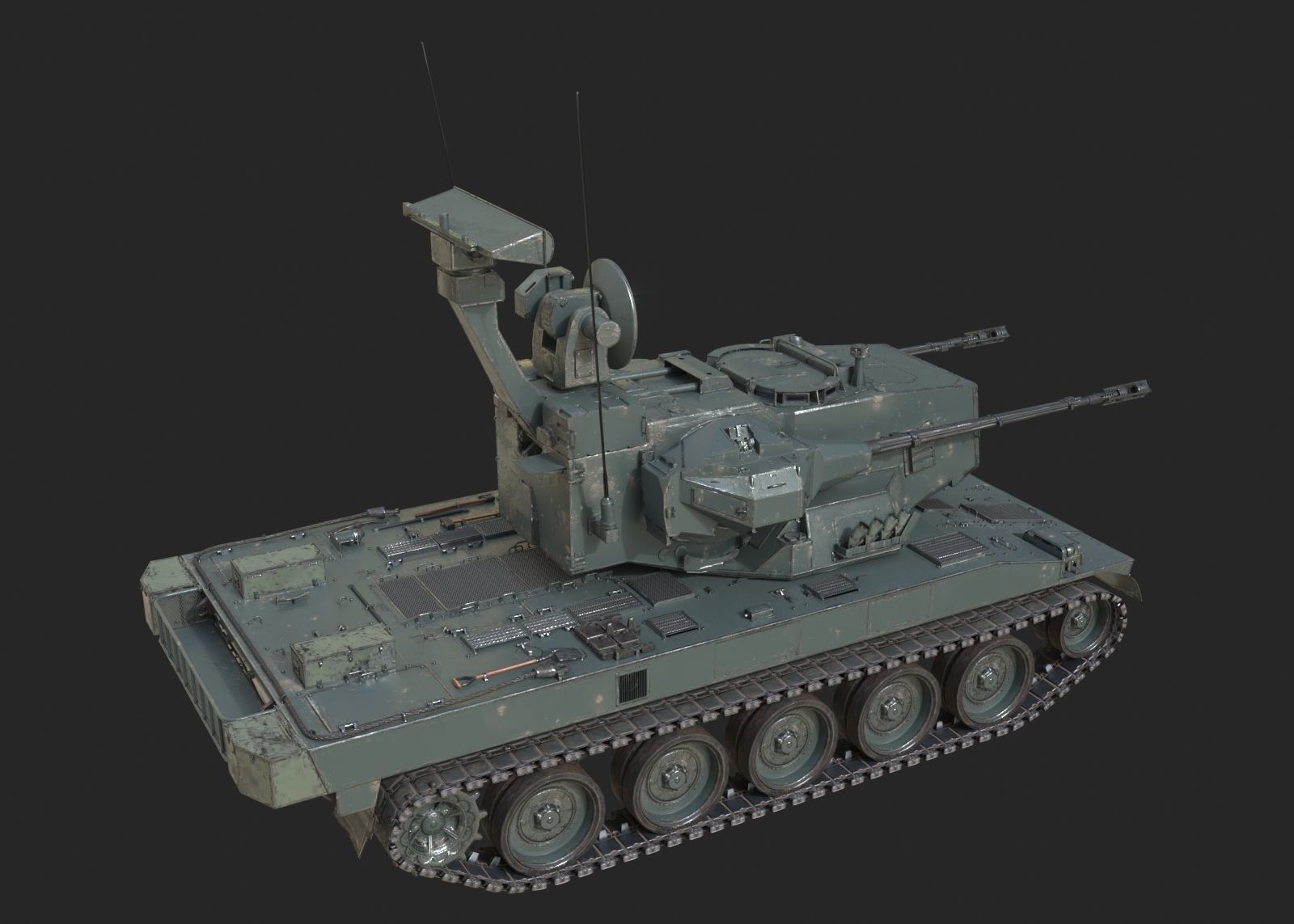 3D model 2 coatings of JSDF Type 87 self-propelled anti-aircraft gun VR / AR / low-poly | CGTrader