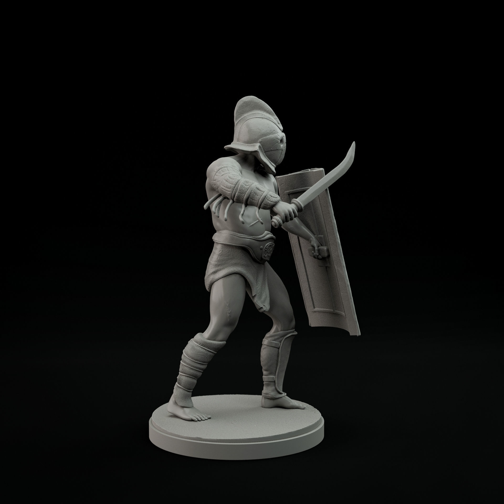 Secutor Roman gladiator miniature 3D model 3D printable | CGTrader