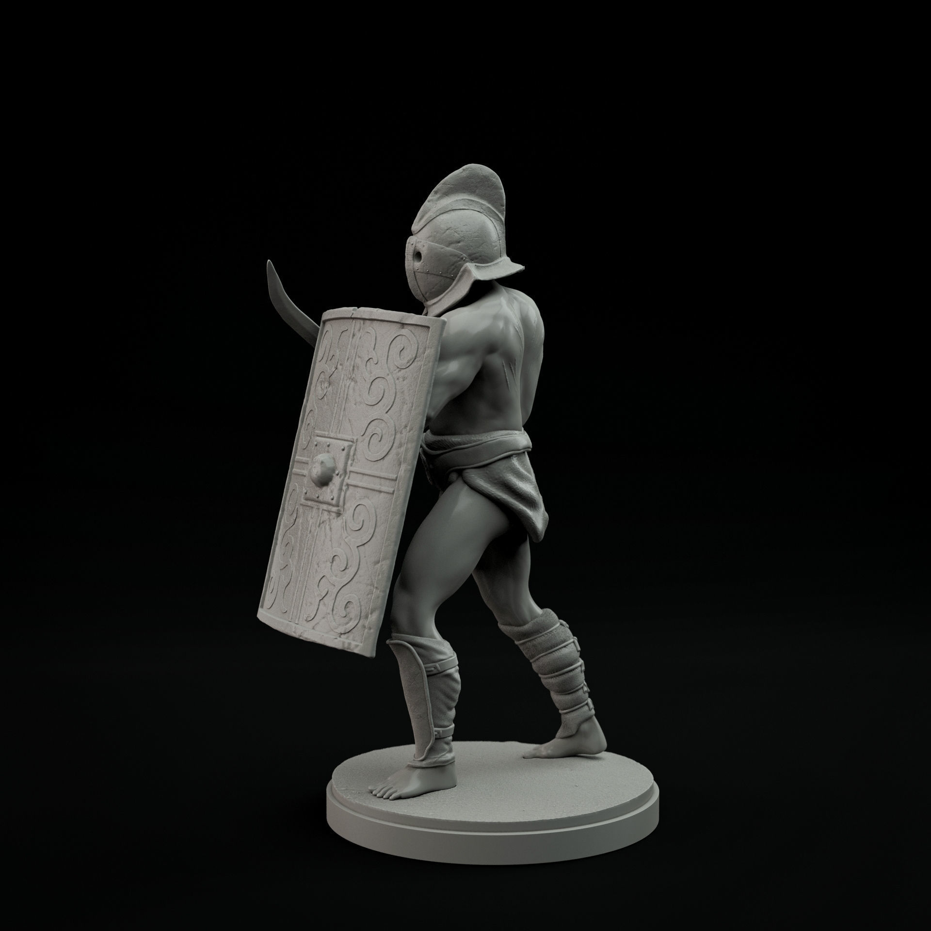 Secutor Roman gladiator miniature 3D model 3D printable | CGTrader