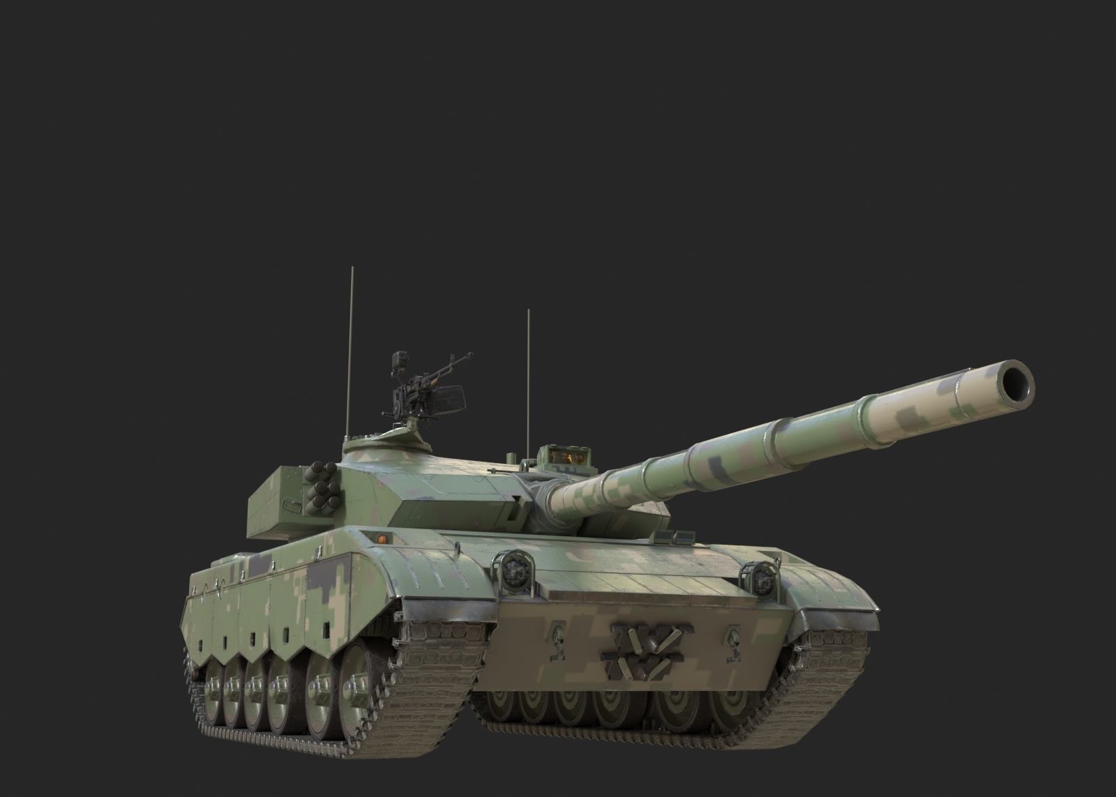 3D model 4 coatings of PLA Army ZTZ96A ZTZ-96A Main Battle Tank MBT VR / AR / low-poly | CGTrader