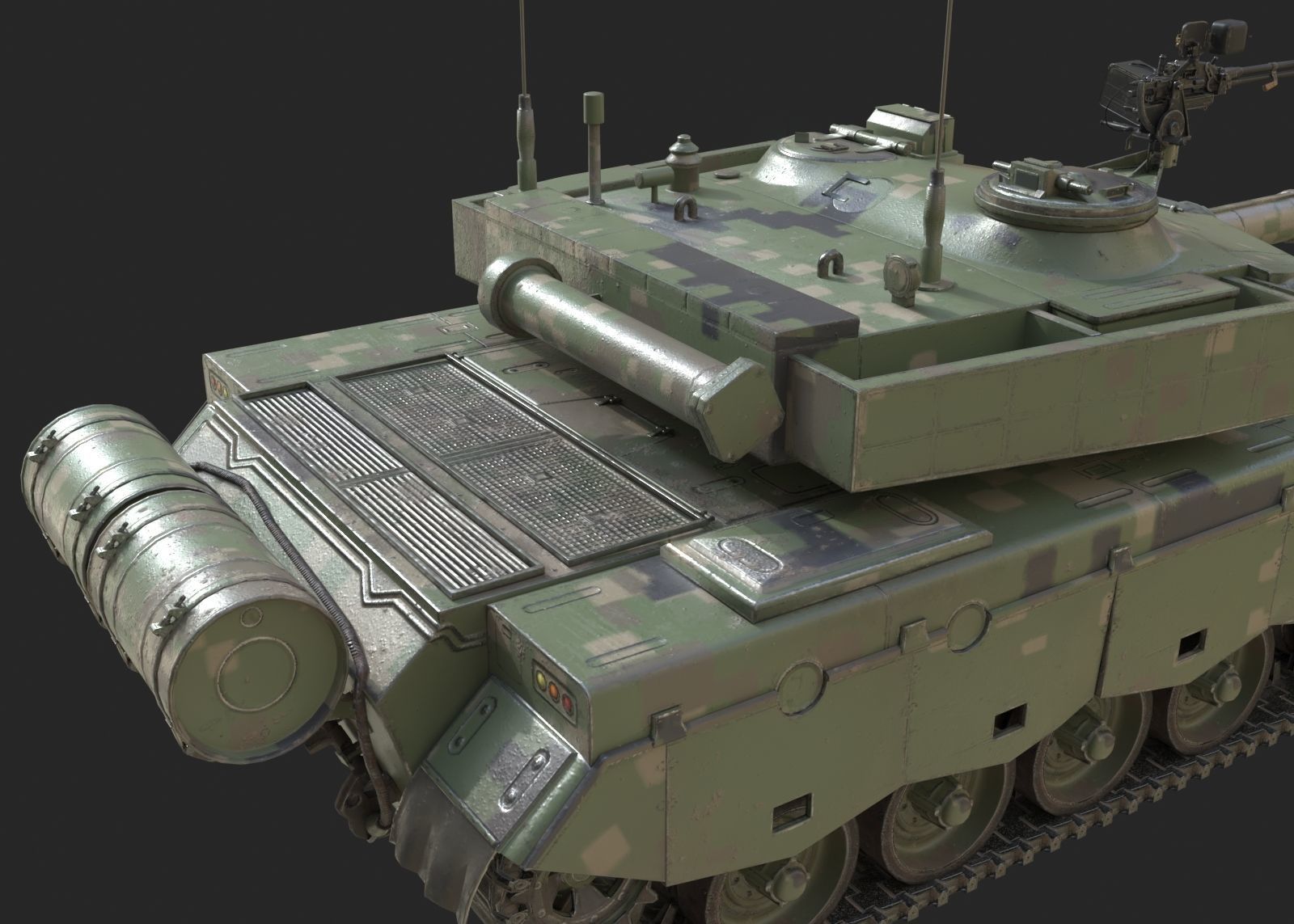 3D model 4 coatings of PLA Army ZTZ96A ZTZ-96A Main Battle Tank MBT VR / AR / low-poly | CGTrader