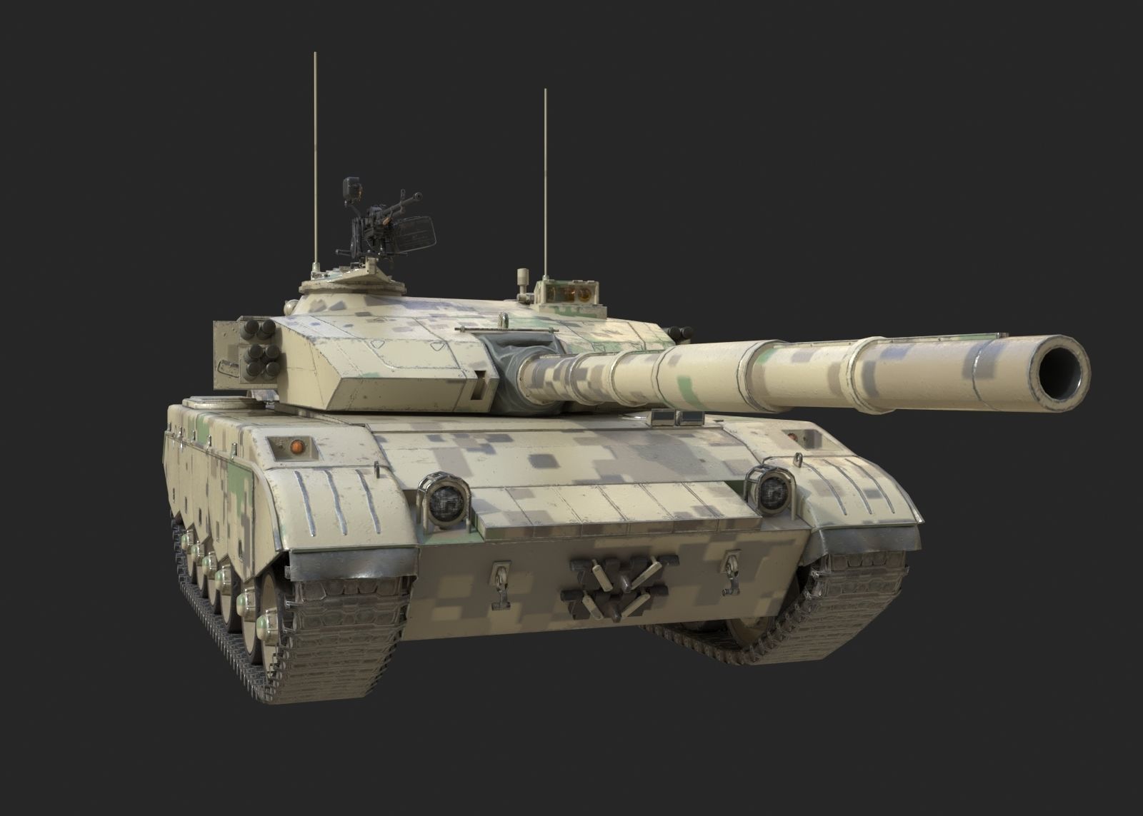 3D model 4 coatings of PLA Army ZTZ96A ZTZ-96A Main Battle Tank MBT VR / AR / low-poly | CGTrader