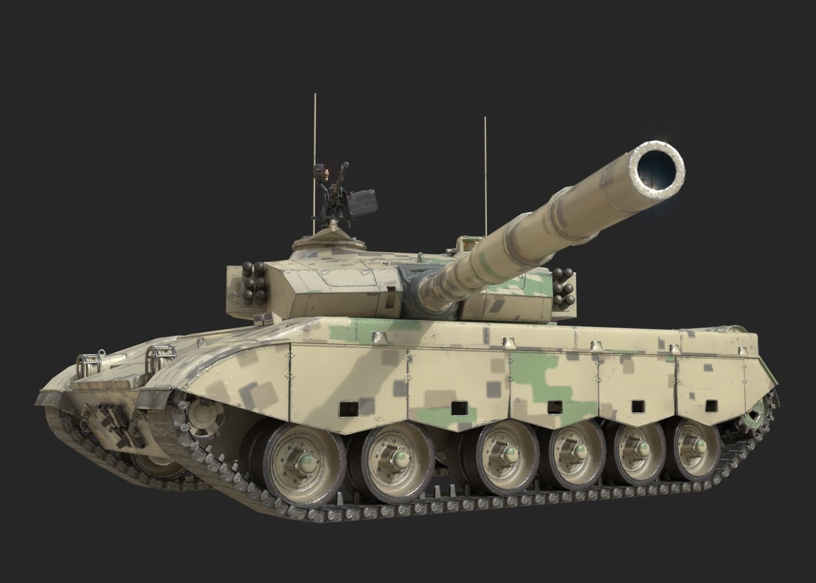 3D model 4 coatings of PLA Army ZTZ96A ZTZ-96A Main Battle Tank MBT VR / AR / low-poly | CGTrader