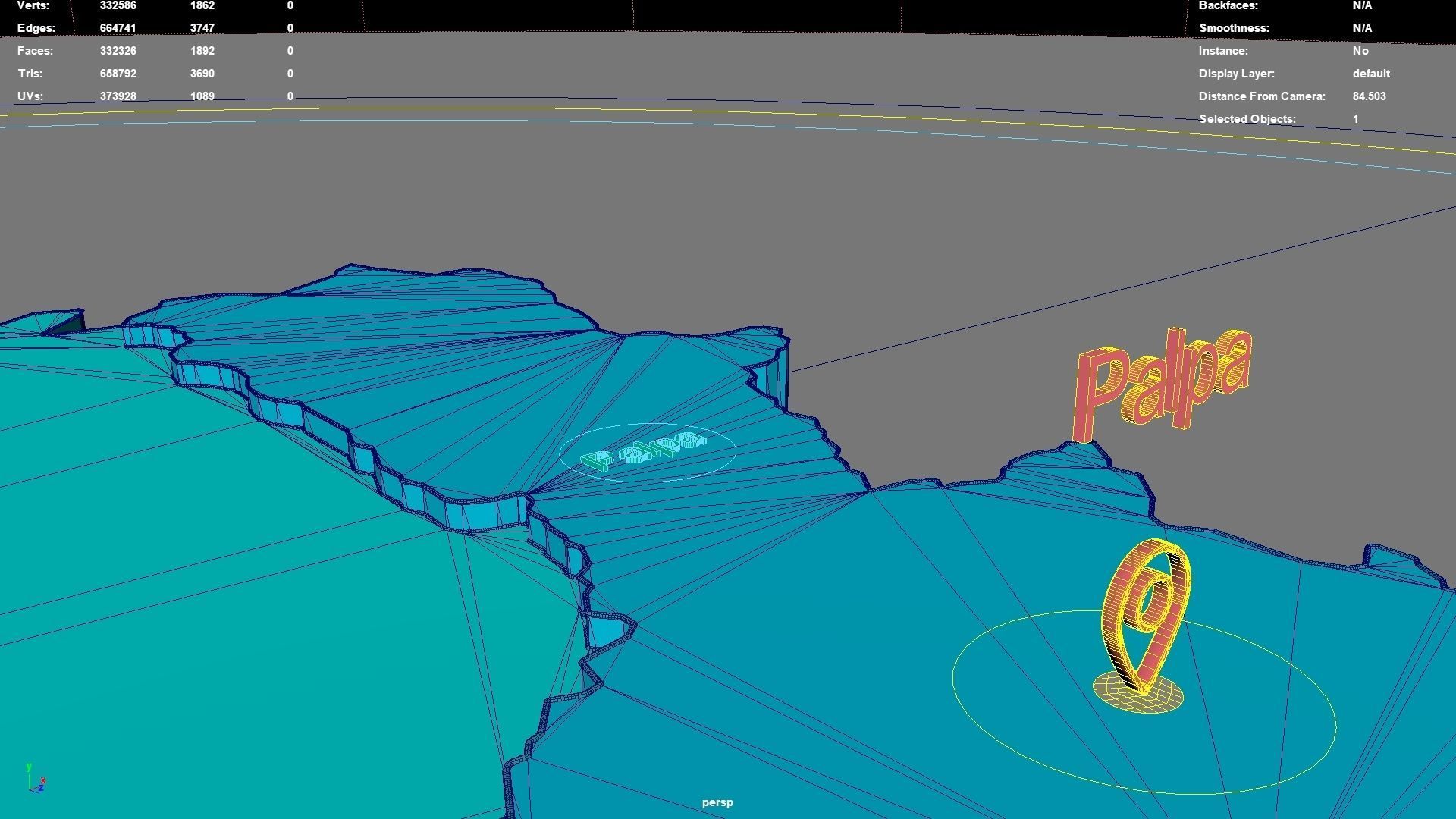 Ica Peru map region geography political geographic 3D model rigged ...