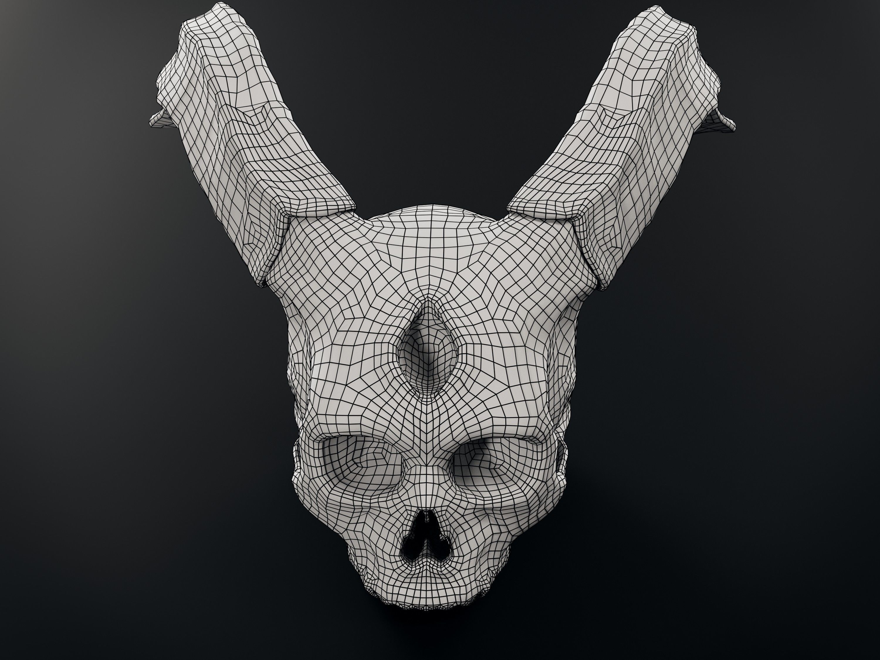 humanoid skull - the eye of suffering 3D model | CGTrader