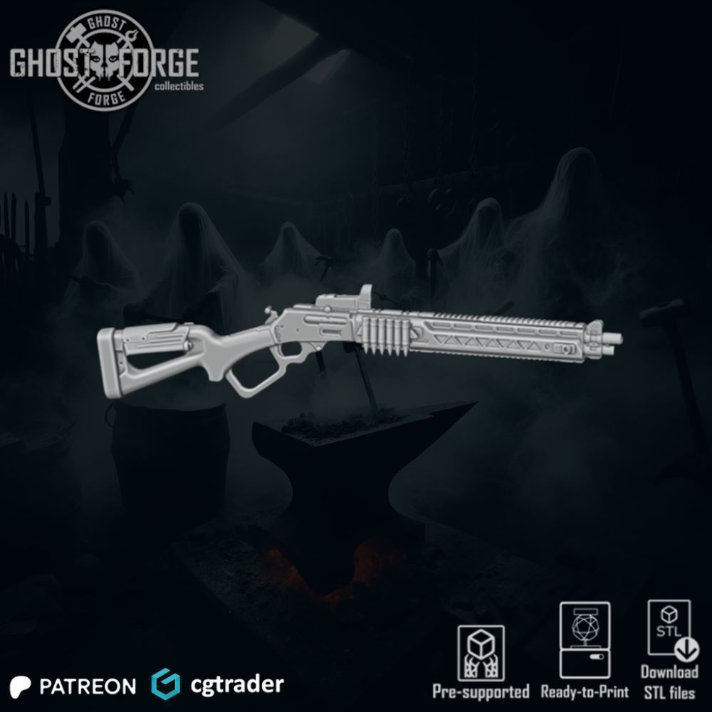 Rifle Marlin 3D model 3D printable | CGTrader