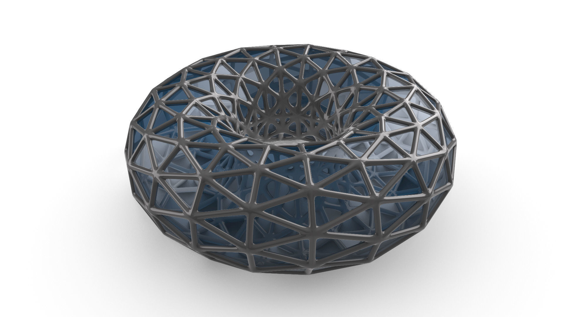 Triangulated Torus Exoskeleton Gemstone 3D model 3D printable | CGTrader