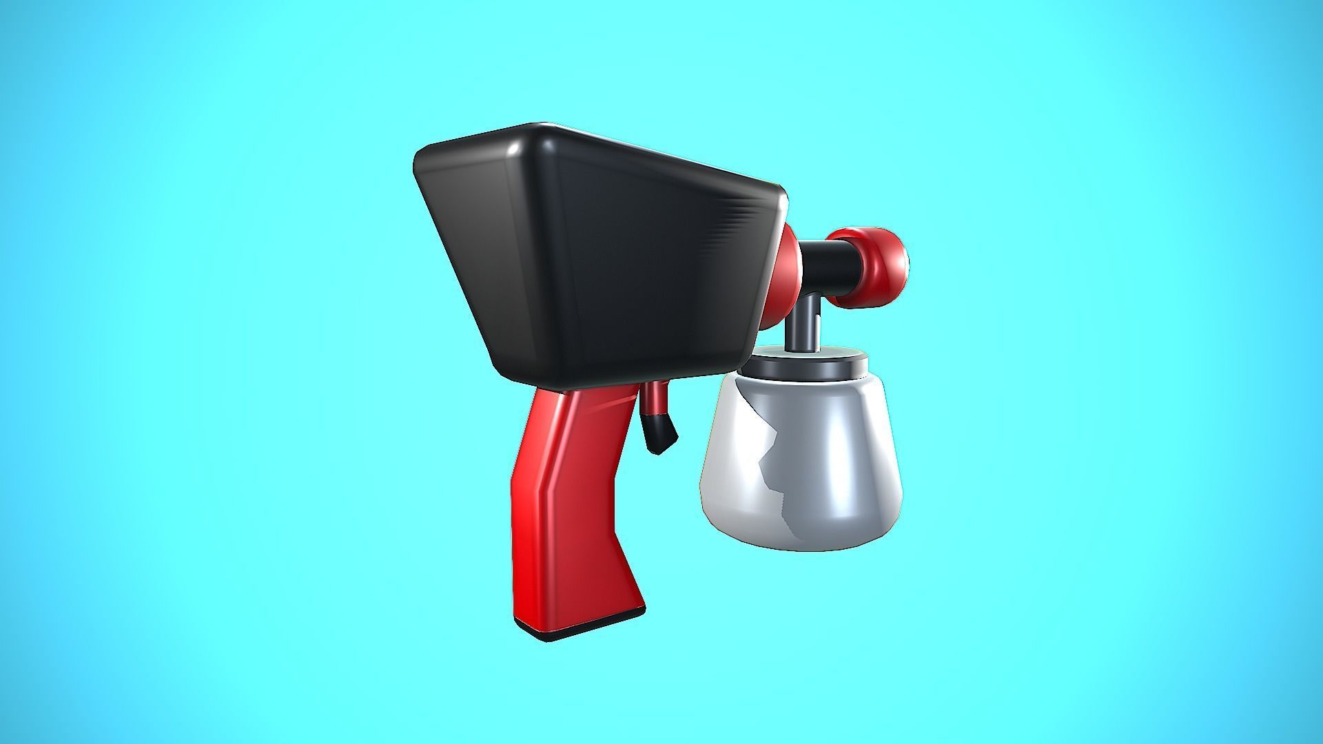 3D model PAINT GUN CARTOON STYLIZED VR / AR / low-poly | CGTrader