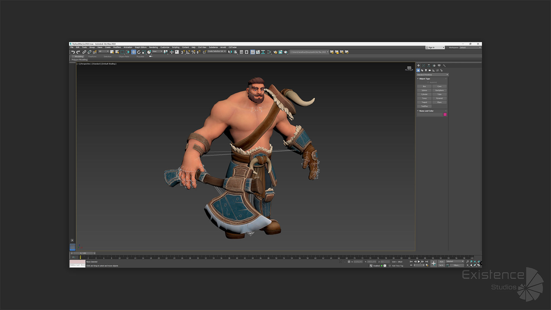 3D model Stylized Warrior 01 - Fantasy Character Axe Medieval Heroes ...