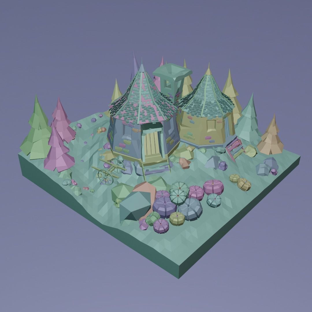 3D model Hagrids Hut VR / AR / low-poly | CGTrader